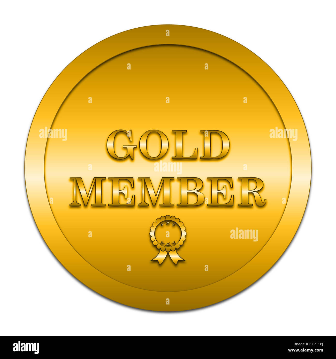 Gold member icon. Internet button on white background Stock Photo - Alamy