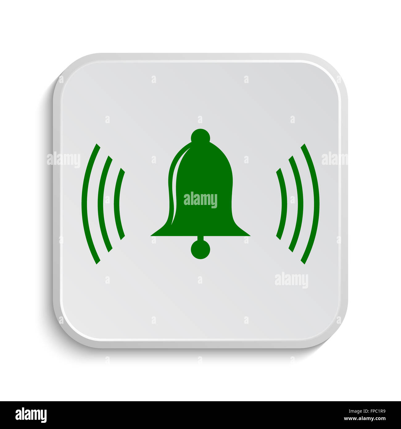 Bell icon. Internet button on white background Stock Photo - Alamy