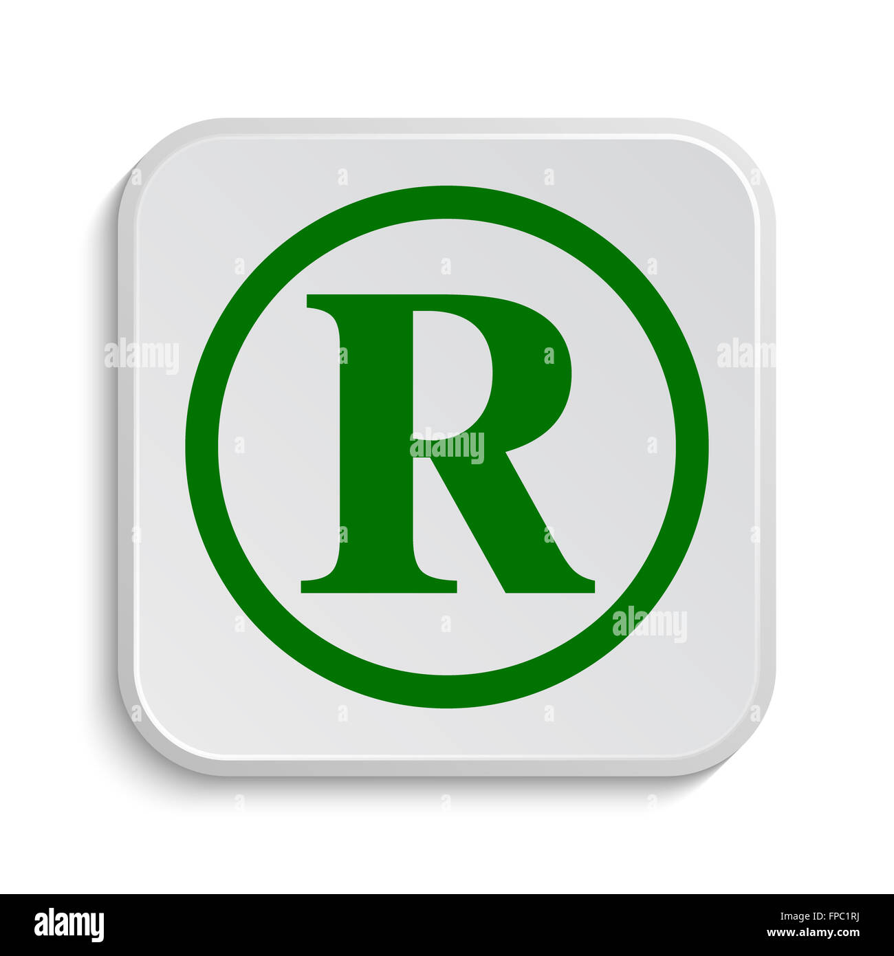 Registered mark icon. Internet button on white background Stock Photo ...