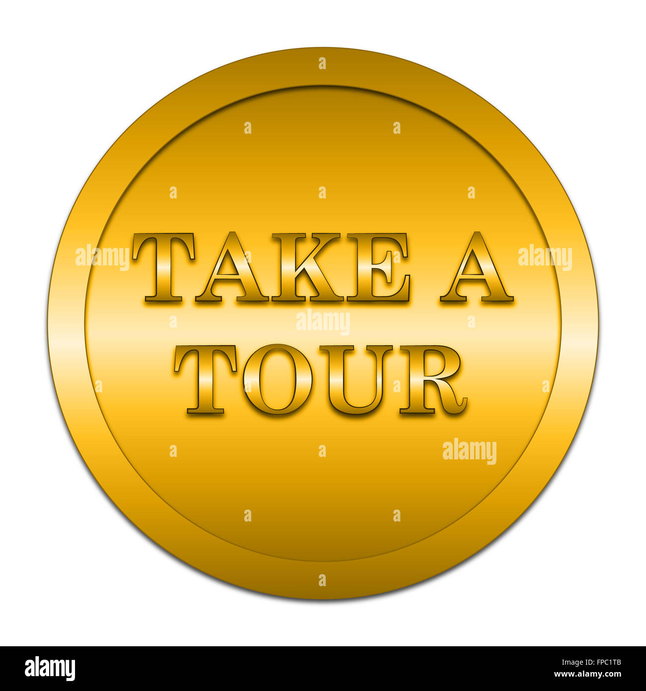 Take a tour icon. Internet button on white background Stock Photo - Alamy