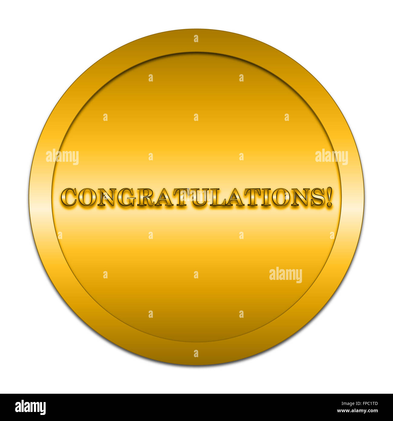 Congratulations icon. Internet button on white background Stock Photo ...