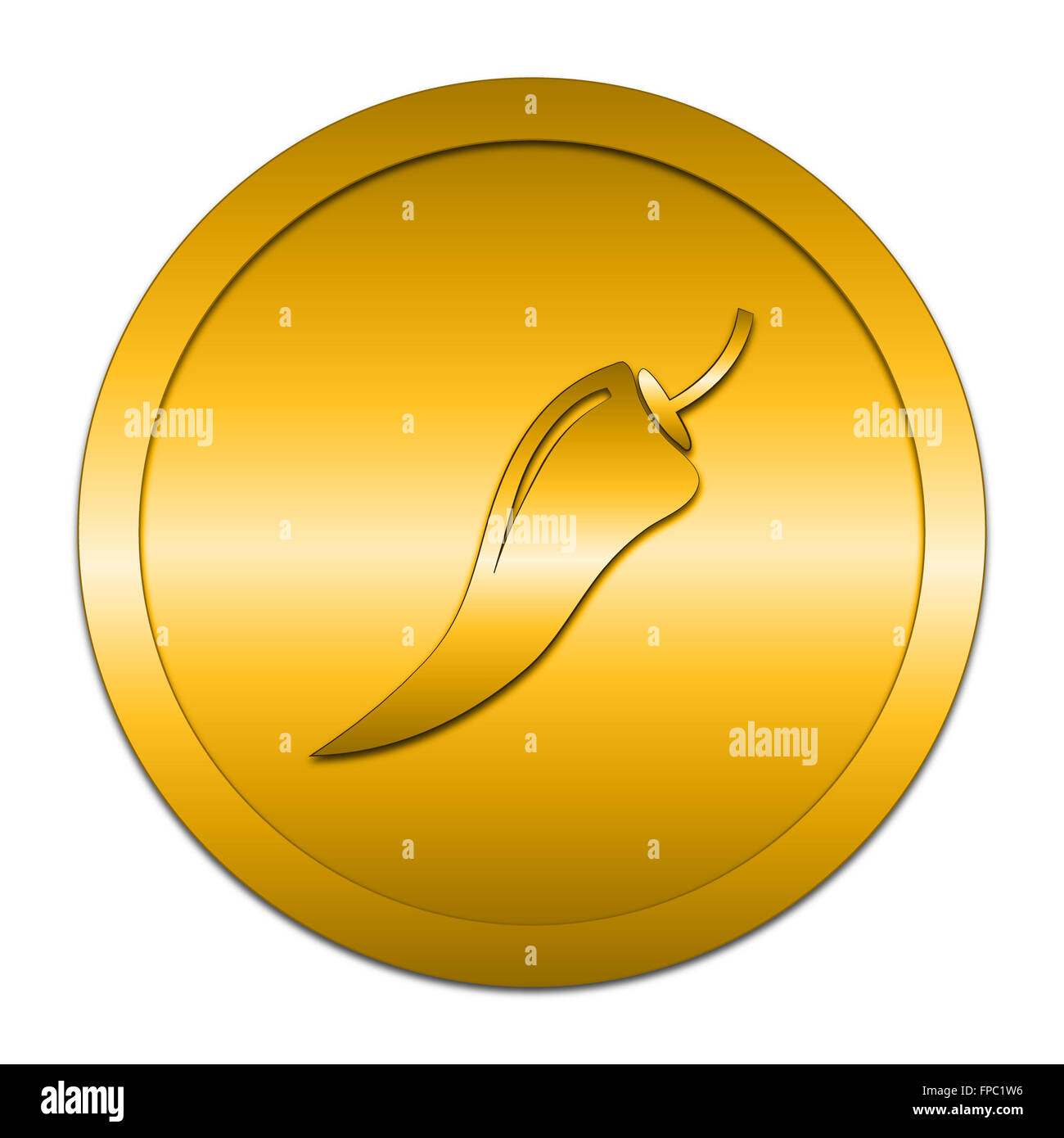 Pepper icon. Internet button on white background Stock Photo - Alamy