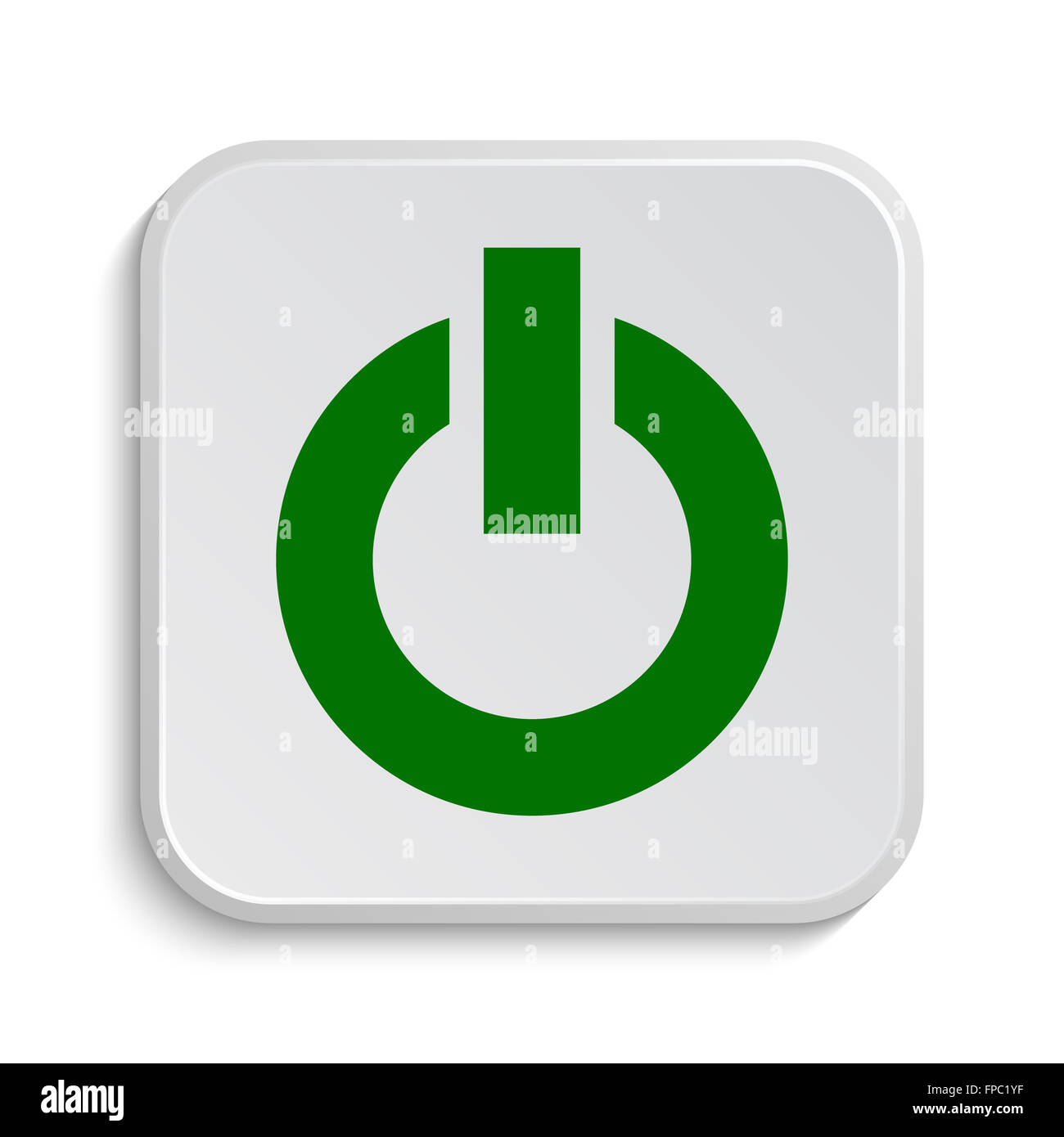 Power button icon. Internet button on white background Stock Photo - Alamy