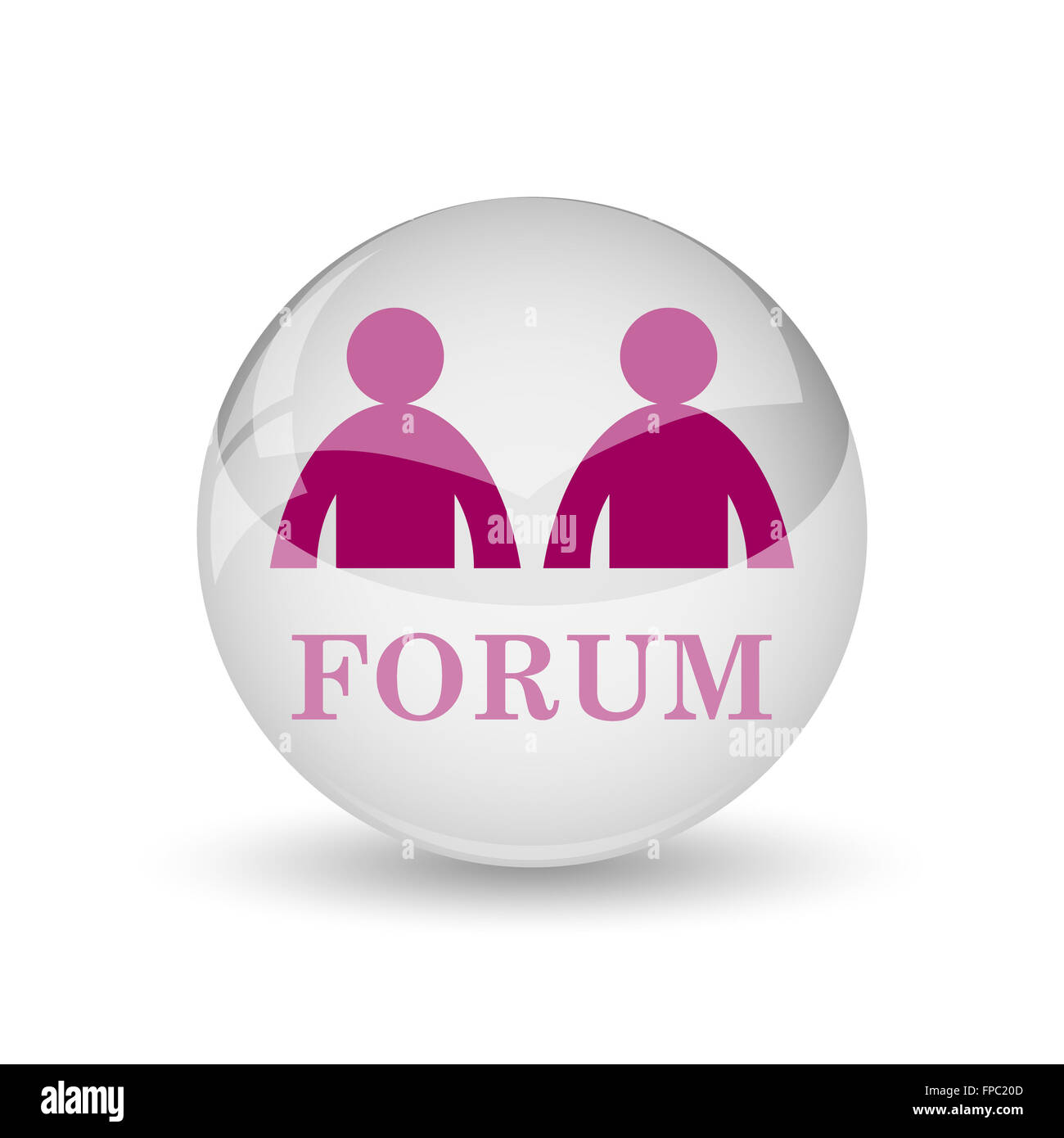 Forum icon. Internet button on white background Stock Photo - Alamy