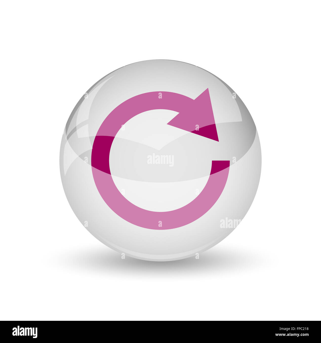 Reload one arrow icon. Internet button on white background Stock Photo ...