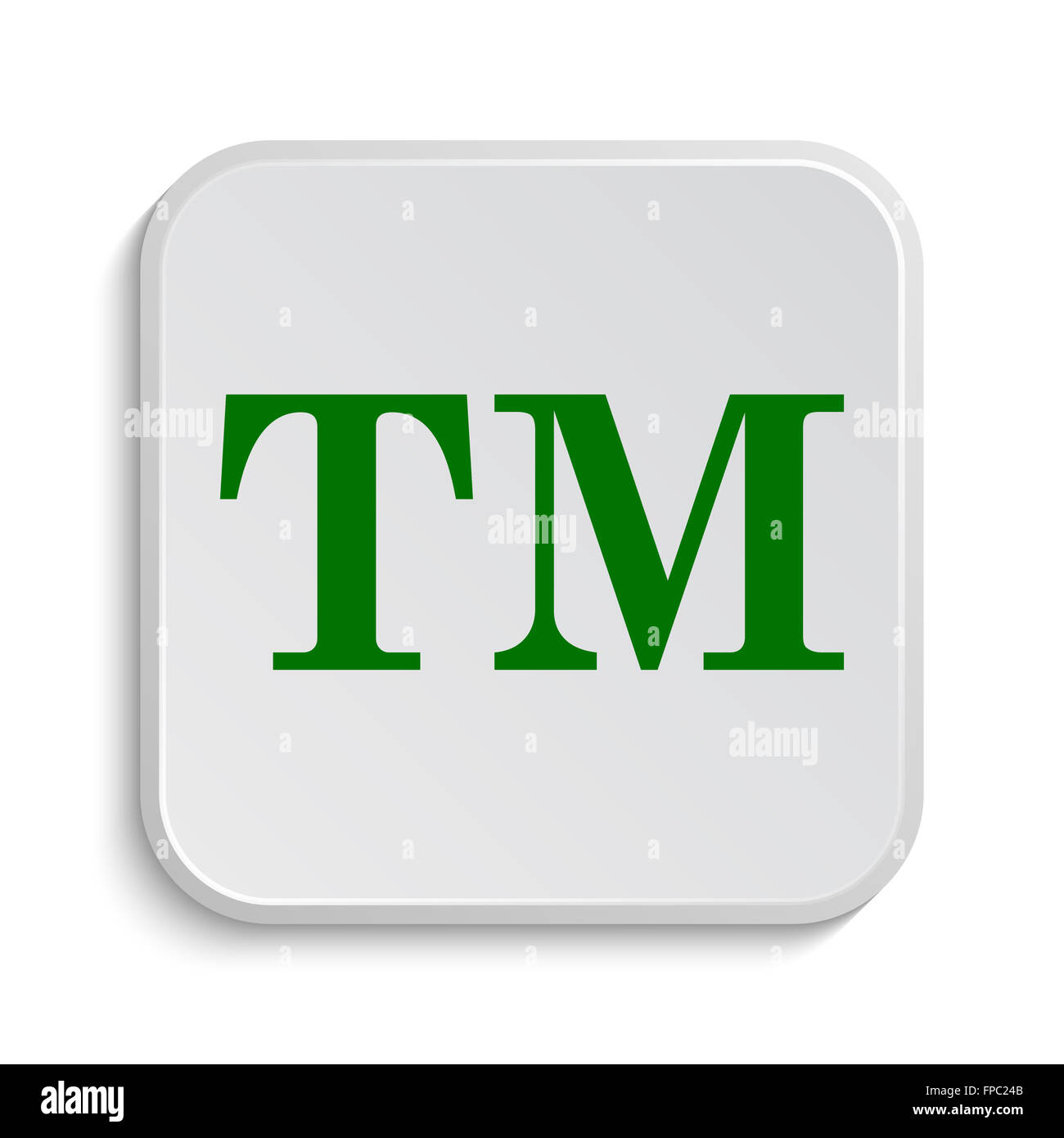 Trade mark icon. Internet button on white background Stock Photo - Alamy