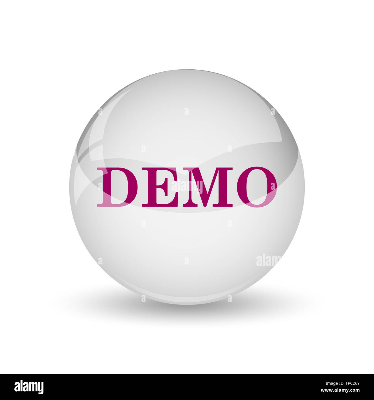 Demo icon. Internet button on white background Stock Photo - Alamy