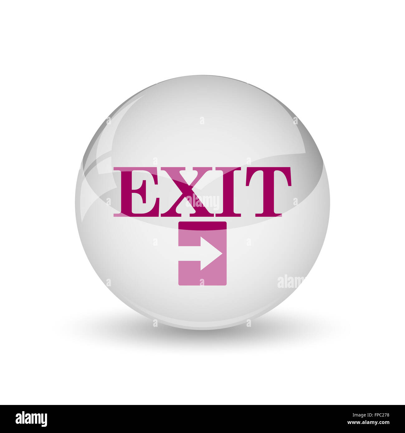 Exit icon. Internet button on white background Stock Photo - Alamy
