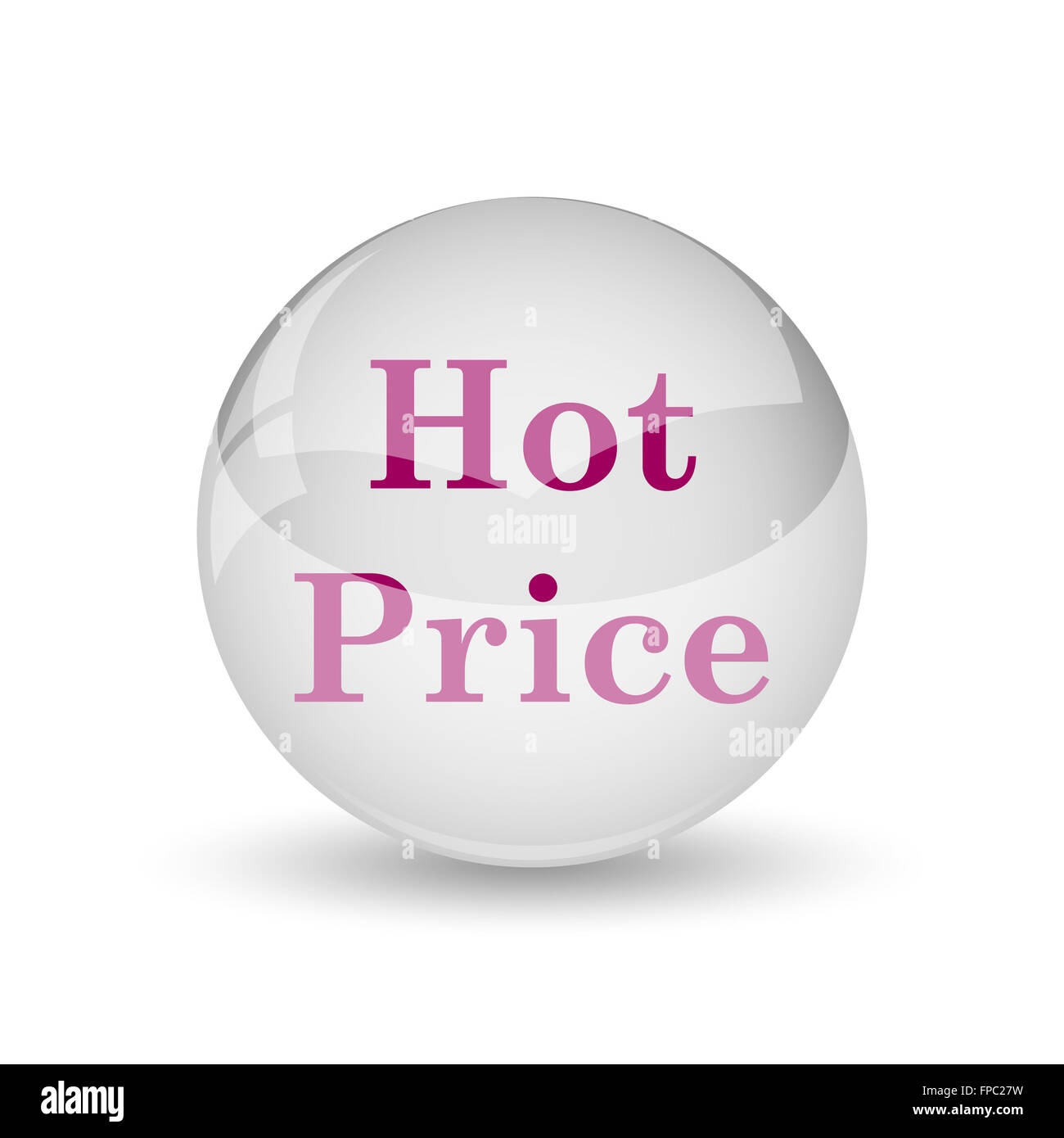 Hot price icon. Internet button on white background Stock Photo - Alamy