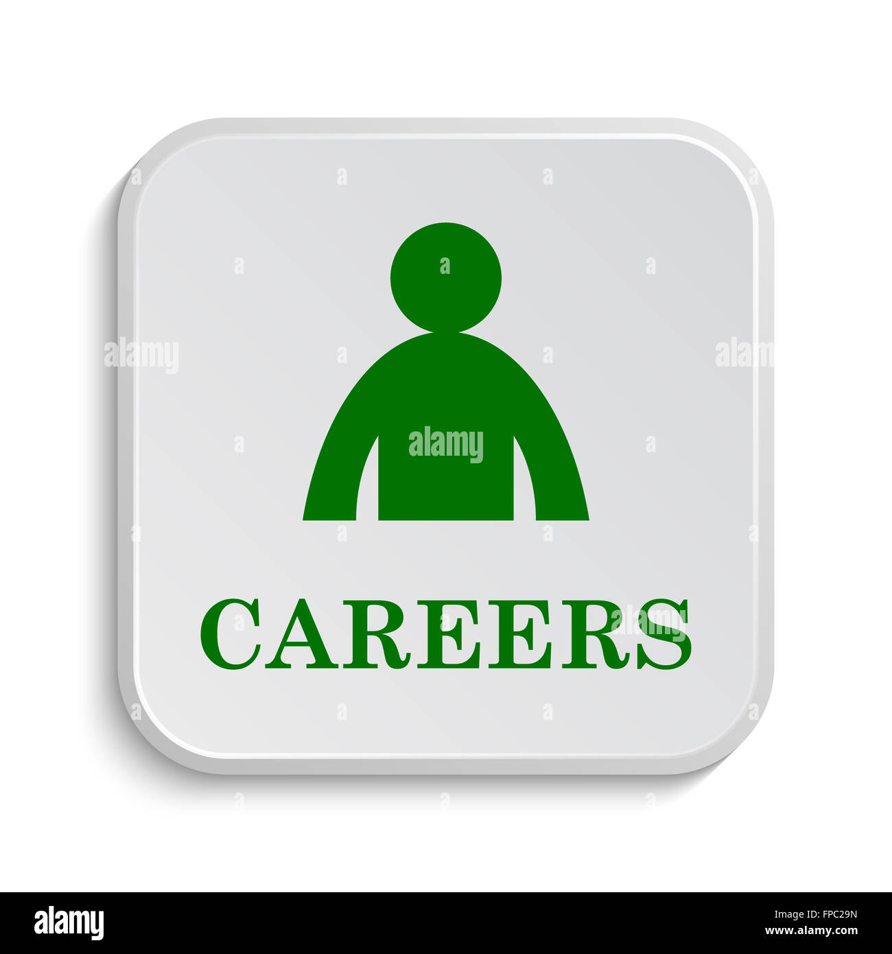 Careers icon. Internet button on white background Stock Photo - Alamy