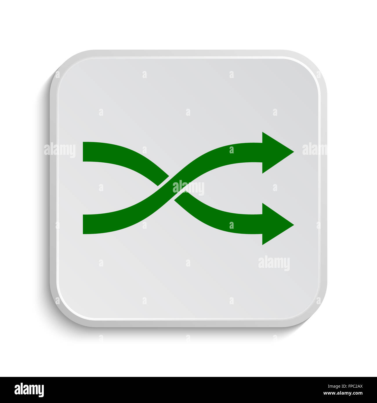 Shuffle icon. Internet button on white background Stock Photo - Alamy