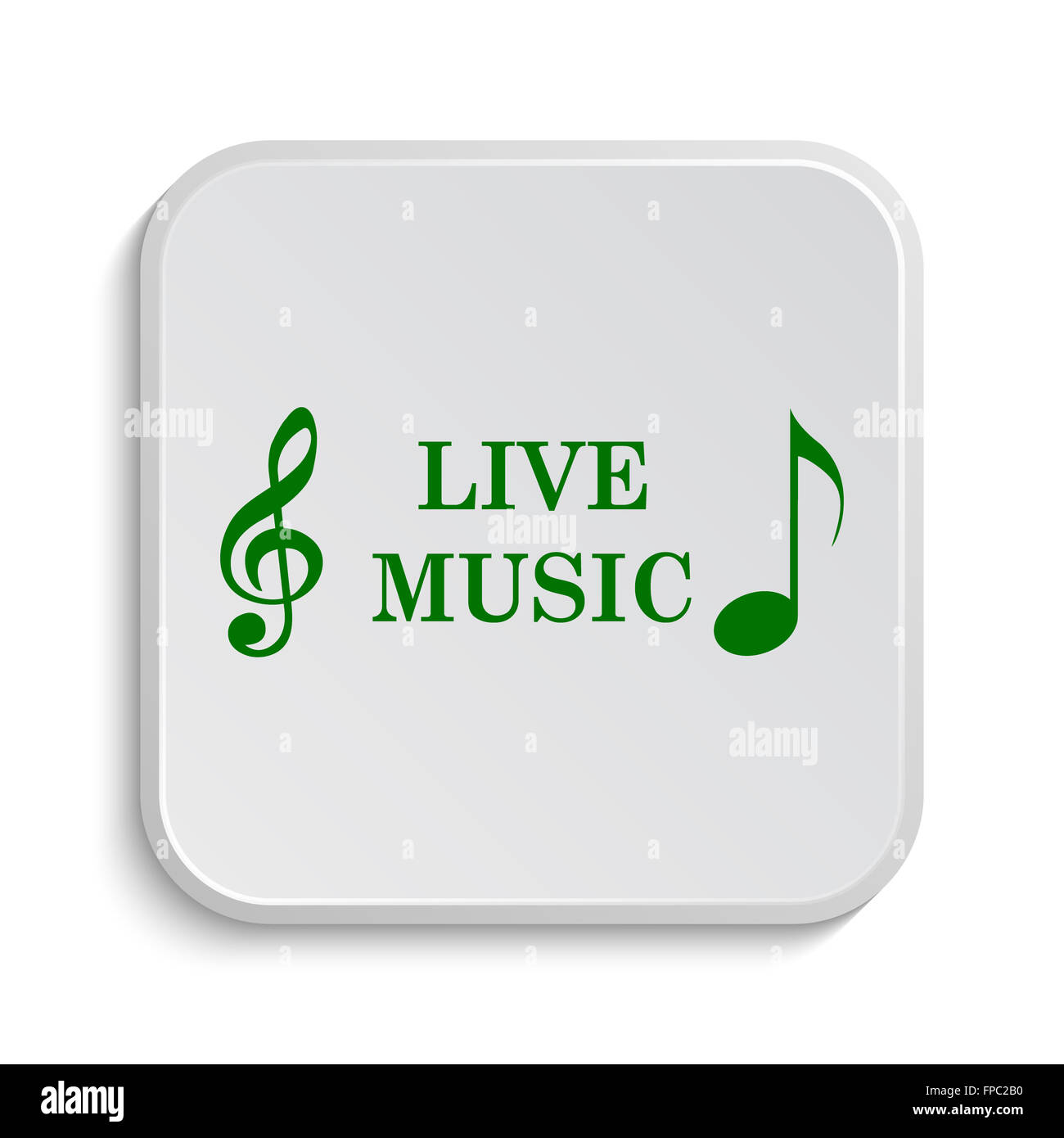Live music icon. Internet button on white background Stock Photo - Alamy