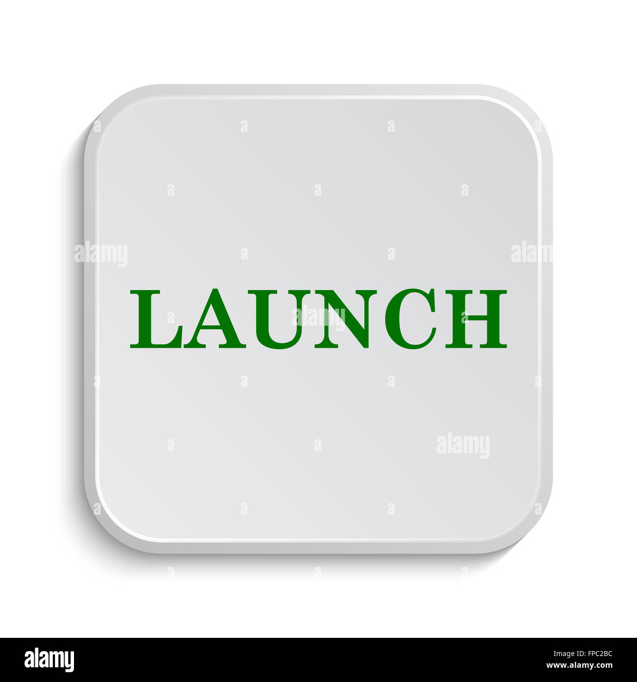 Launch icon. Internet button on white background Stock Photo - Alamy