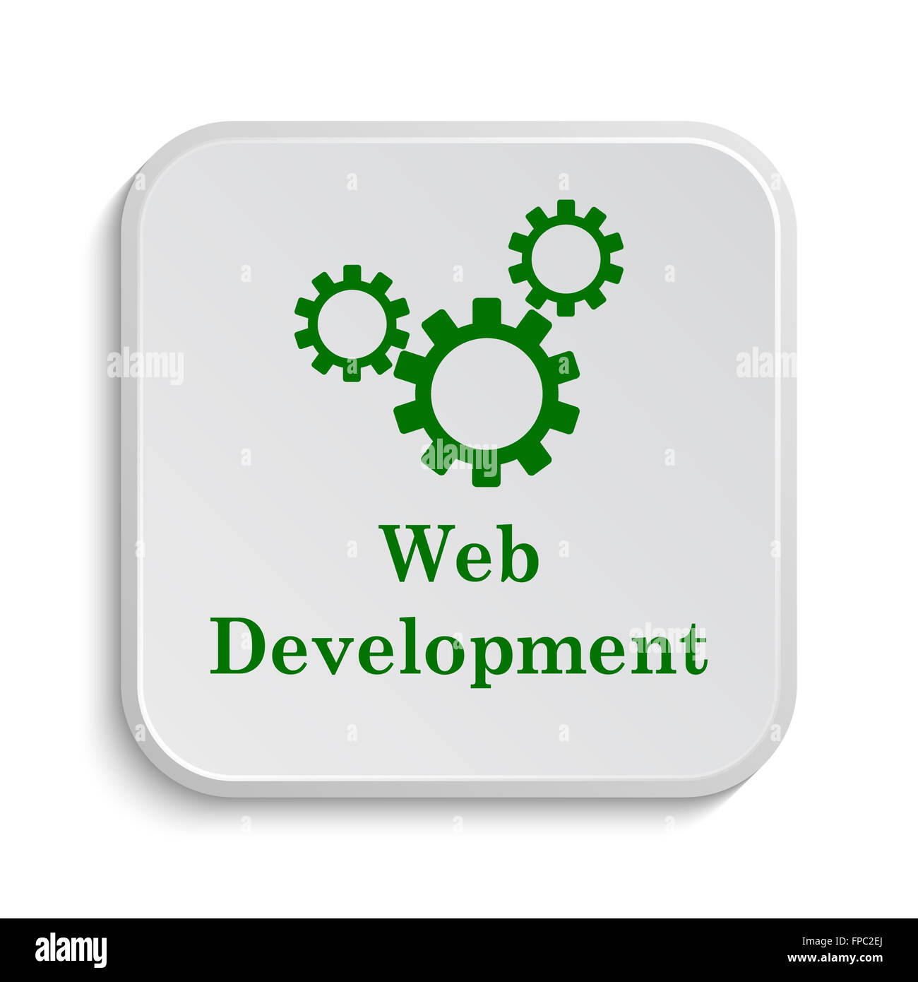 Web development icon. Internet button on white background Stock Photo ...
