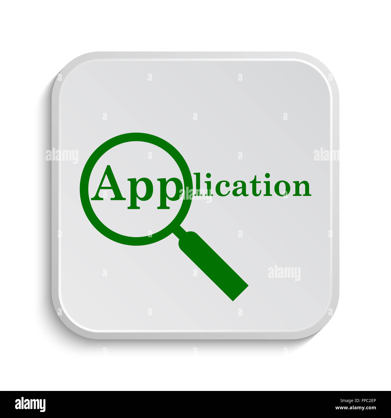 Application icon. Internet button on white background Stock Photo - Alamy