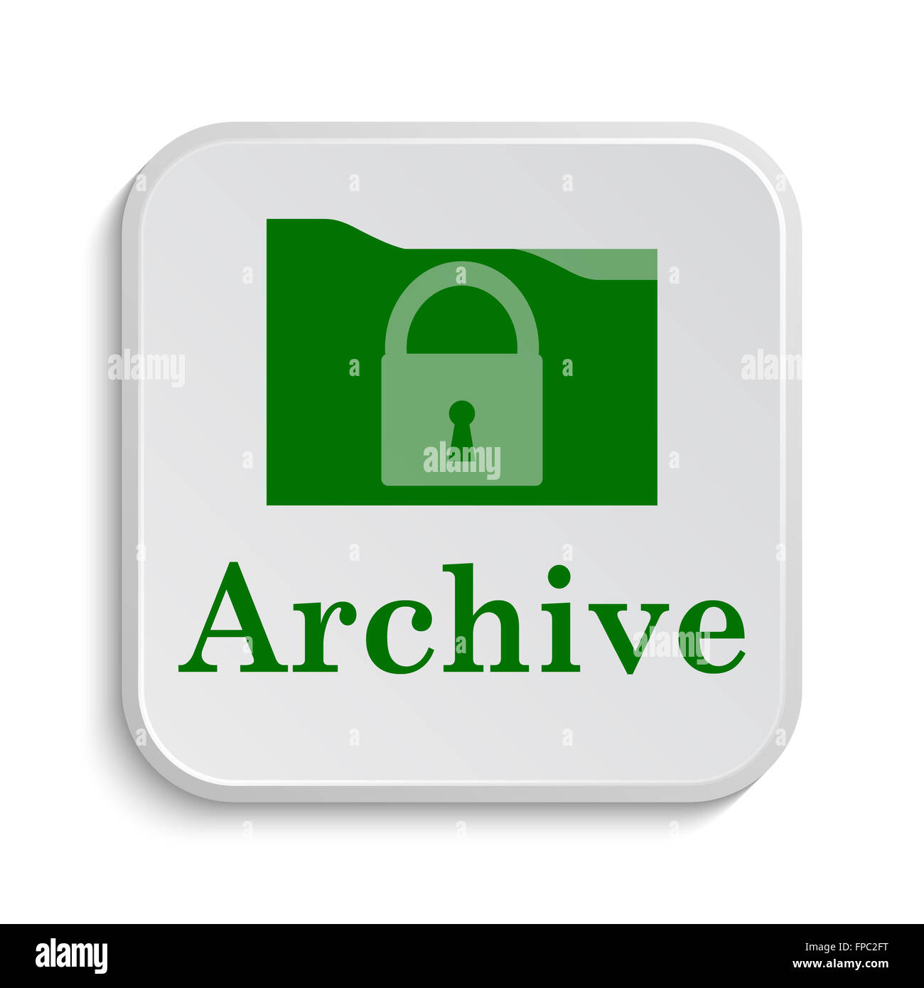 Archive icon. Internet button on white background Stock Photo - Alamy