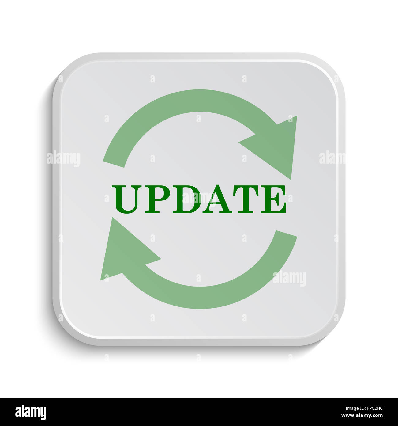 Update icon. Internet button on white background Stock Photo - Alamy