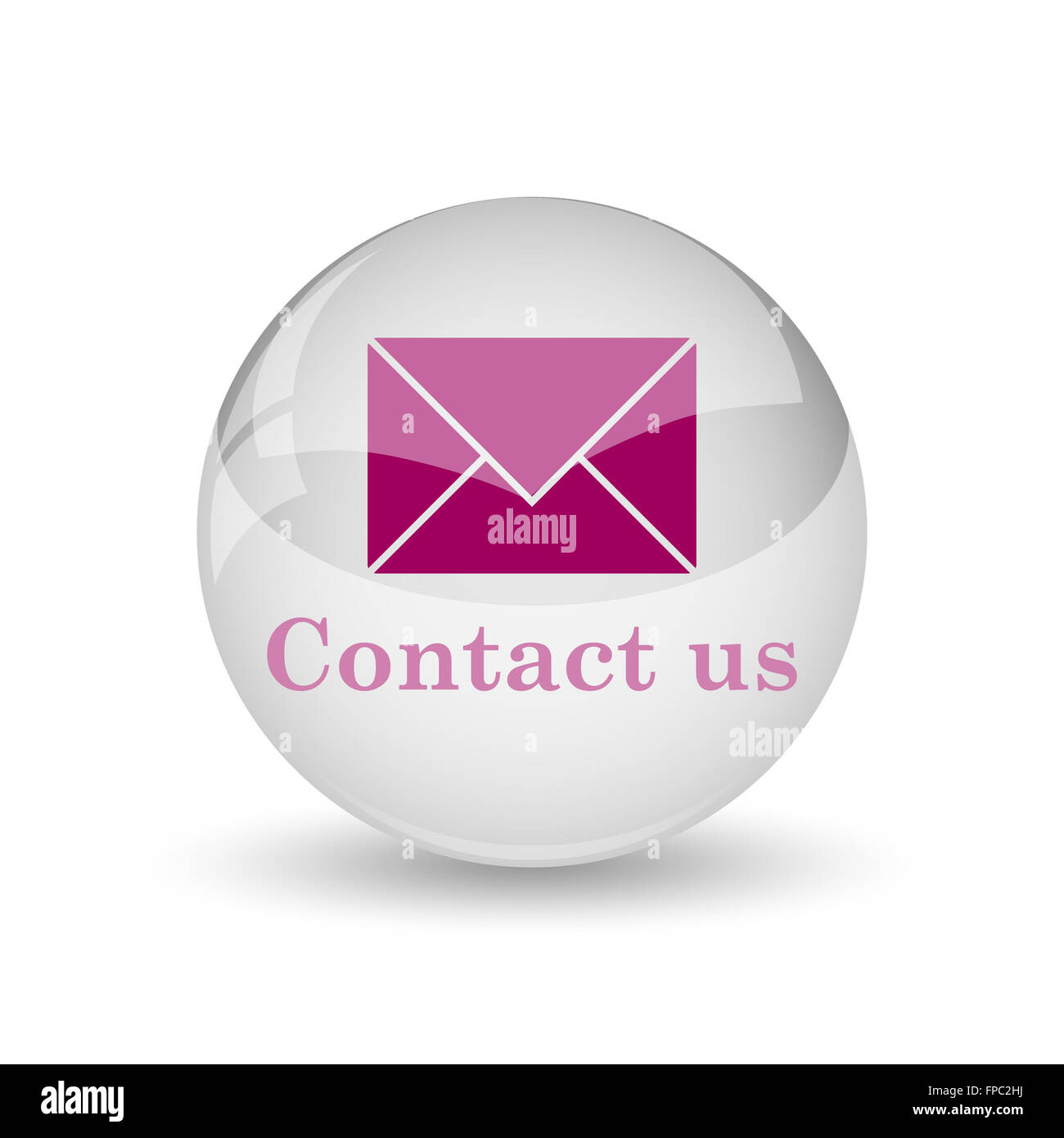 Contact us icon. Internet button on white background Stock Photo - Alamy
