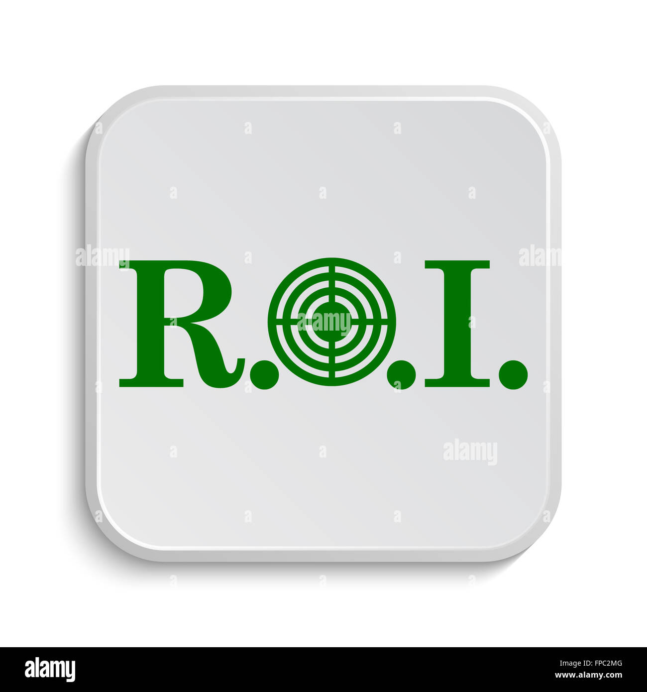 ROI icon. Internet button on white background Stock Photo - Alamy