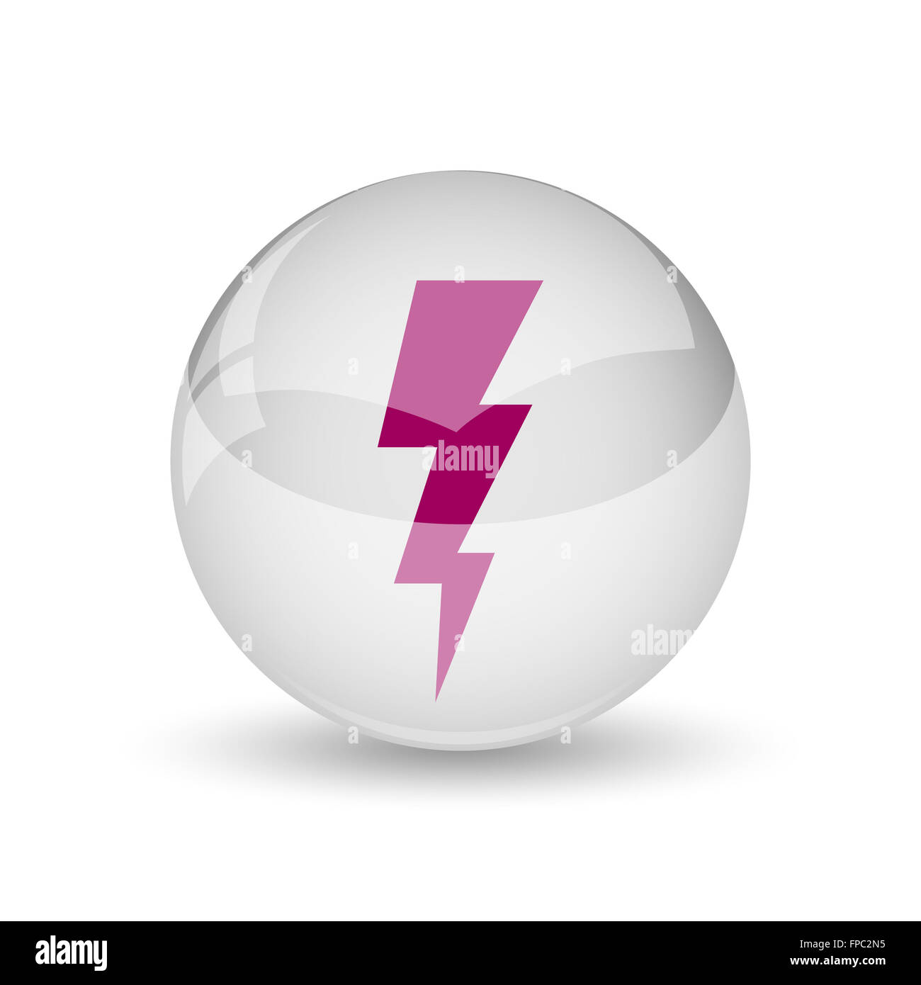 Lightning icon. Internet button on white background Stock Photo - Alamy
