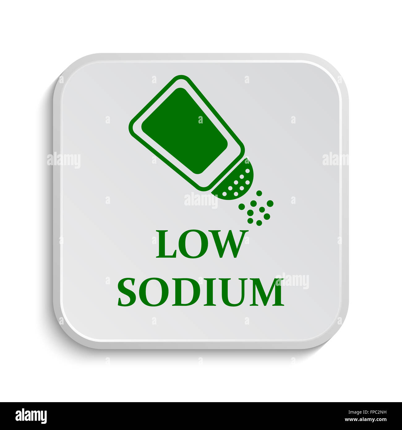 Low sodium icon. Internet button on white background Stock Photo - Alamy