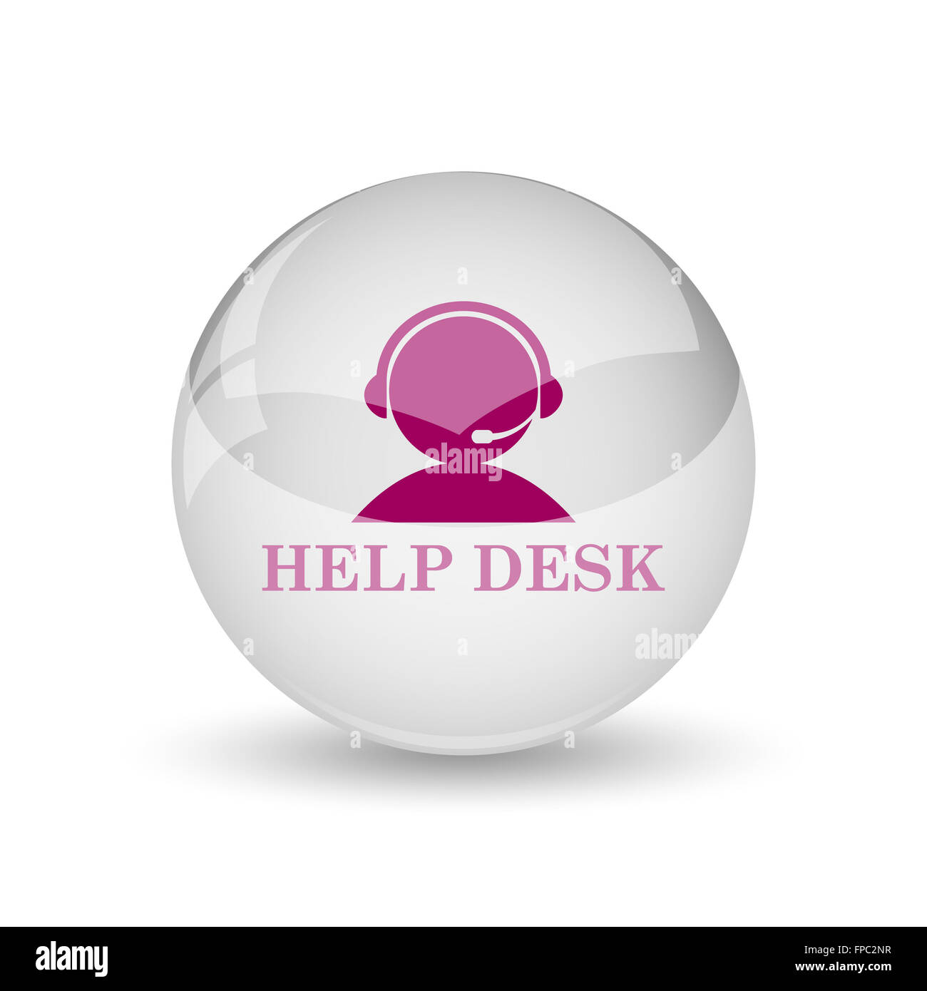 Helpdesk icon. Internet button on white background Stock Photo - Alamy