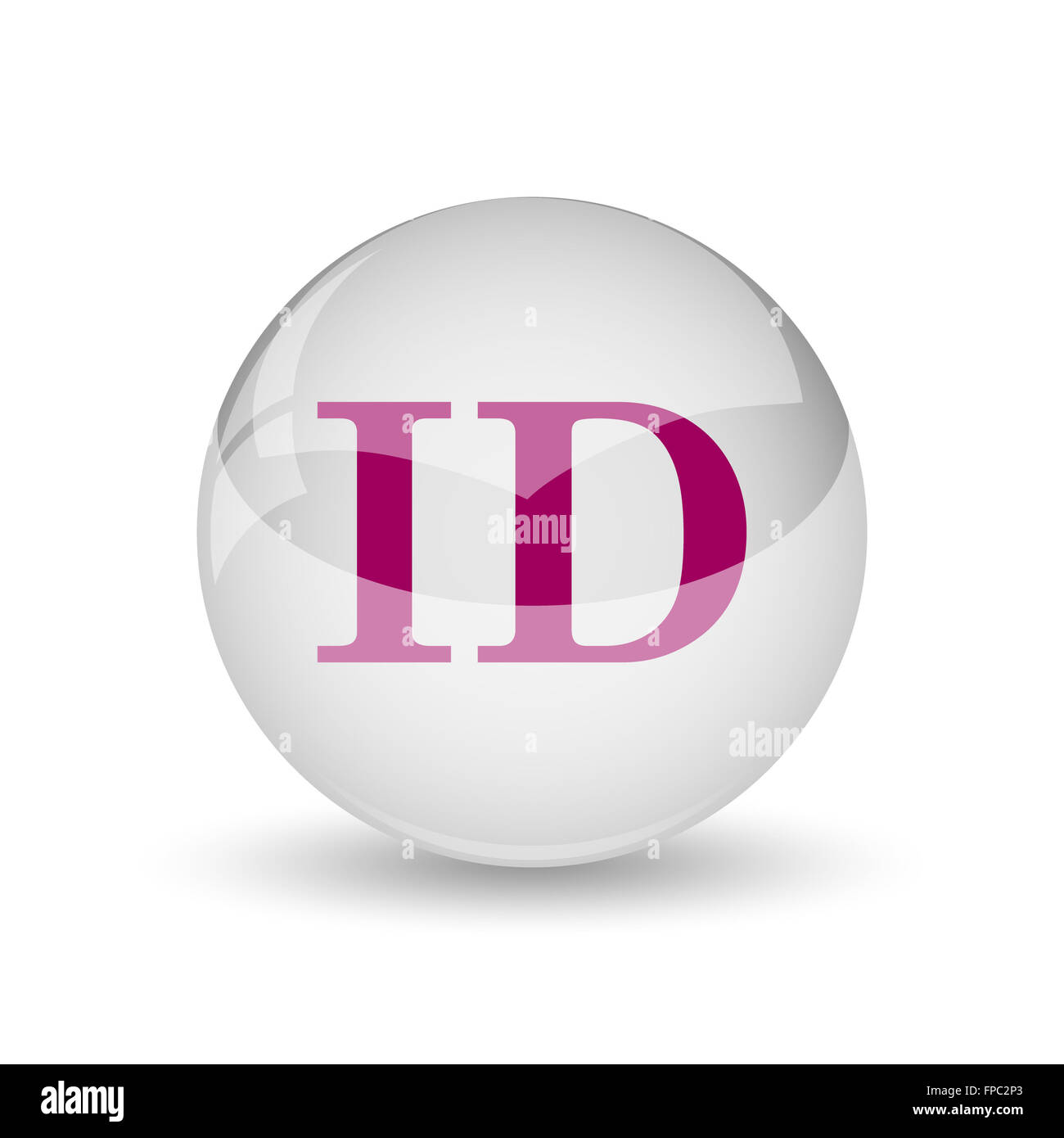ID icon. Internet button on white background Stock Photo - Alamy