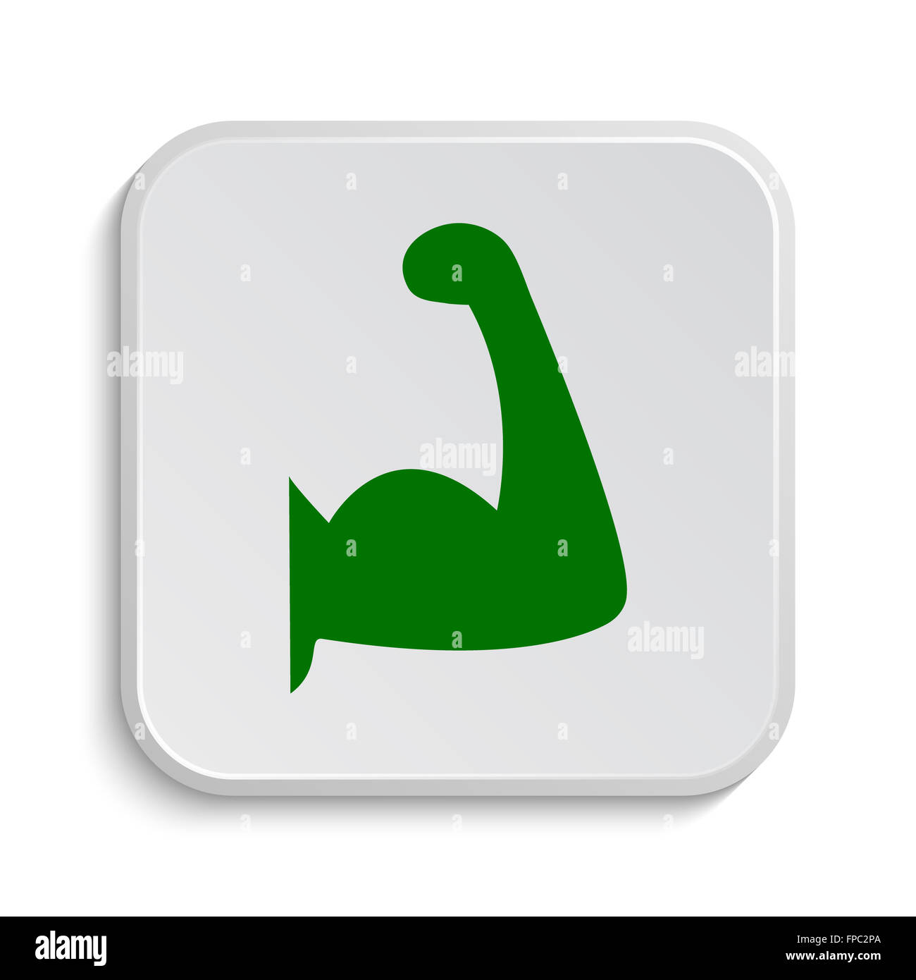 Muscle icon. Internet button on white background Stock Photo - Alamy