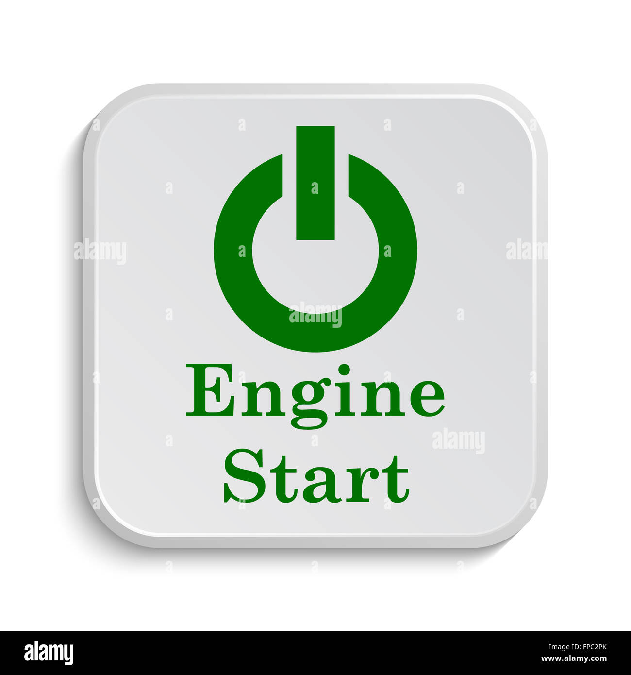 Engine start icon. Internet button on white background Stock Photo - Alamy