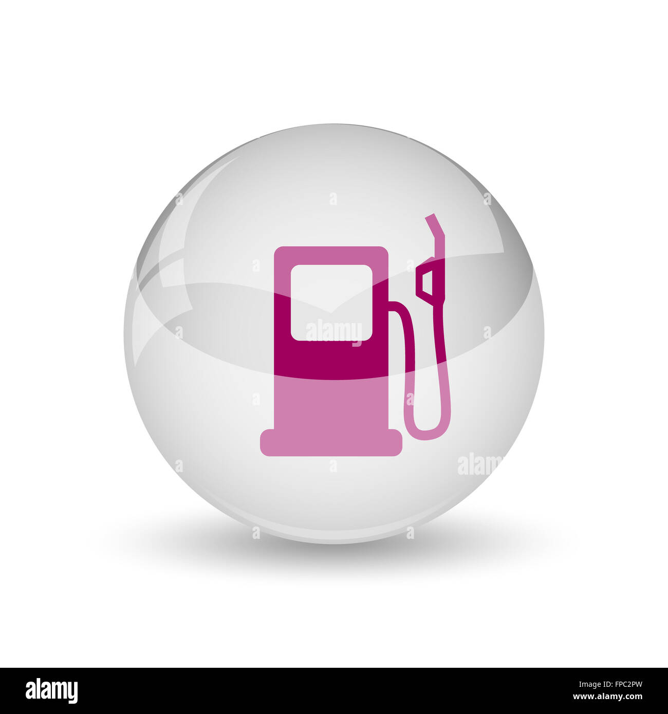 Gas pump icon. Internet button on white background Stock Photo - Alamy