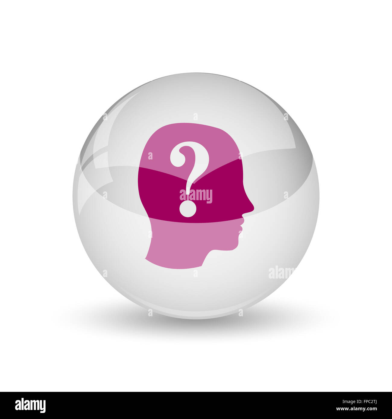 Quiz icon. Internet button on white background Stock Photo - Alamy