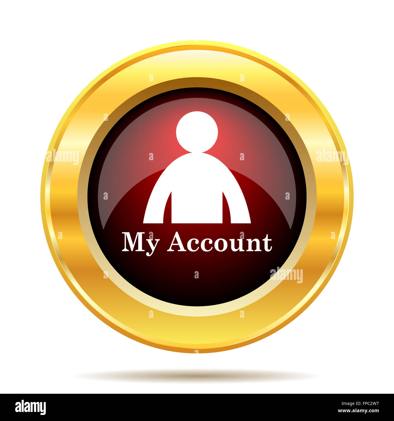My account icon. Internet button on white background Stock Photo - Alamy