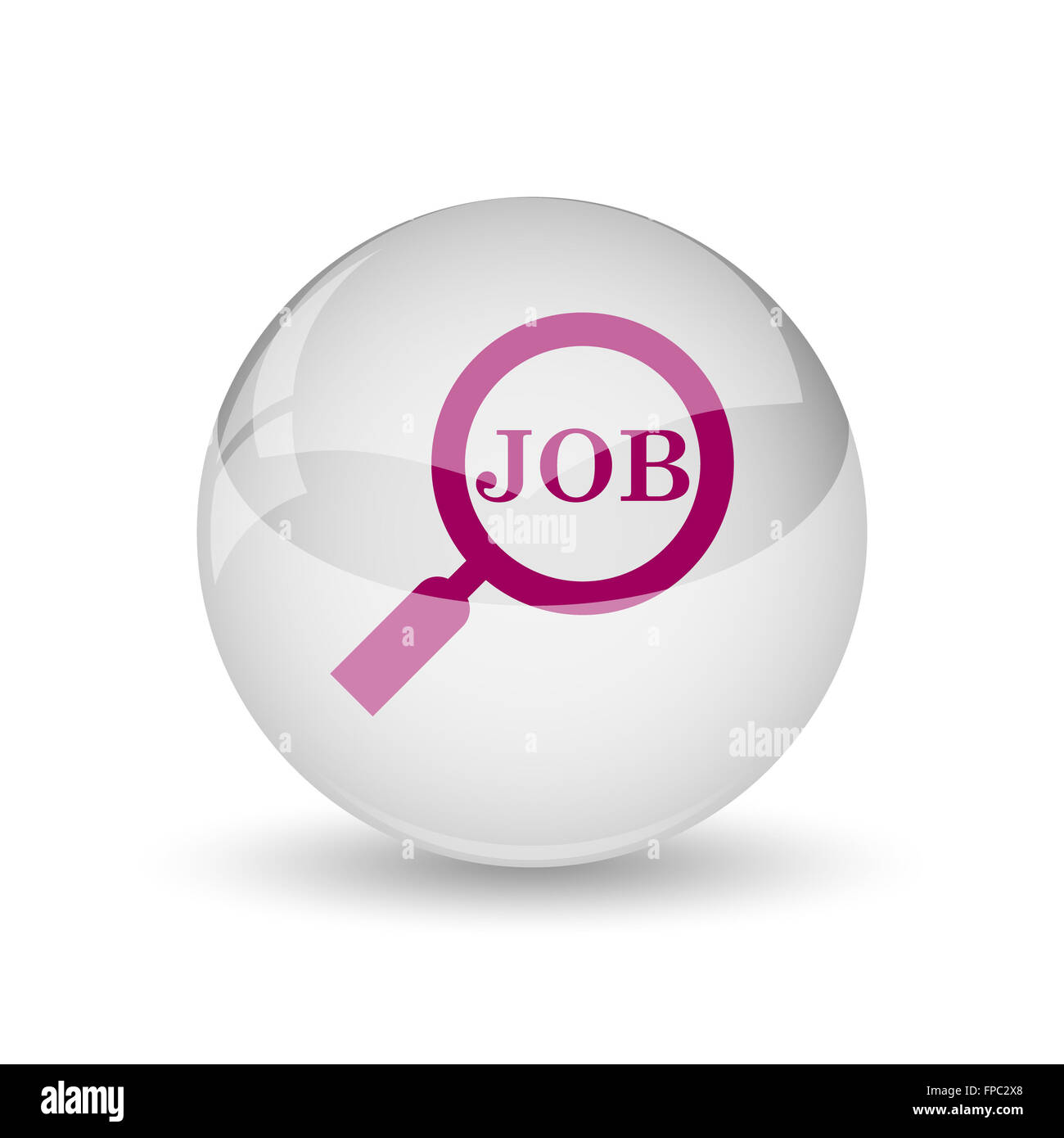 Search for job icon. Internet button on white background Stock Photo ...