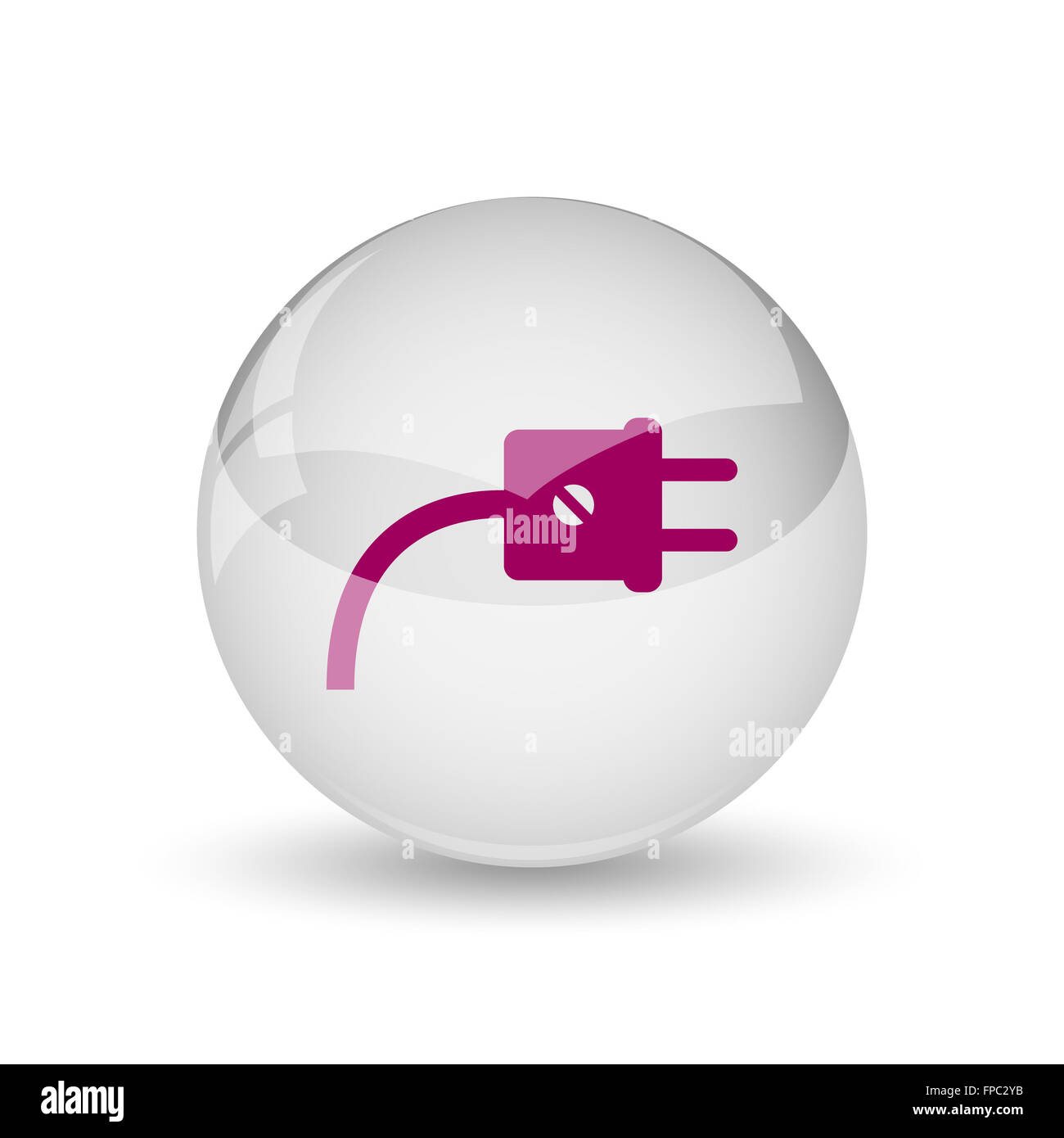 Plug icon. Internet button on white background Stock Photo - Alamy