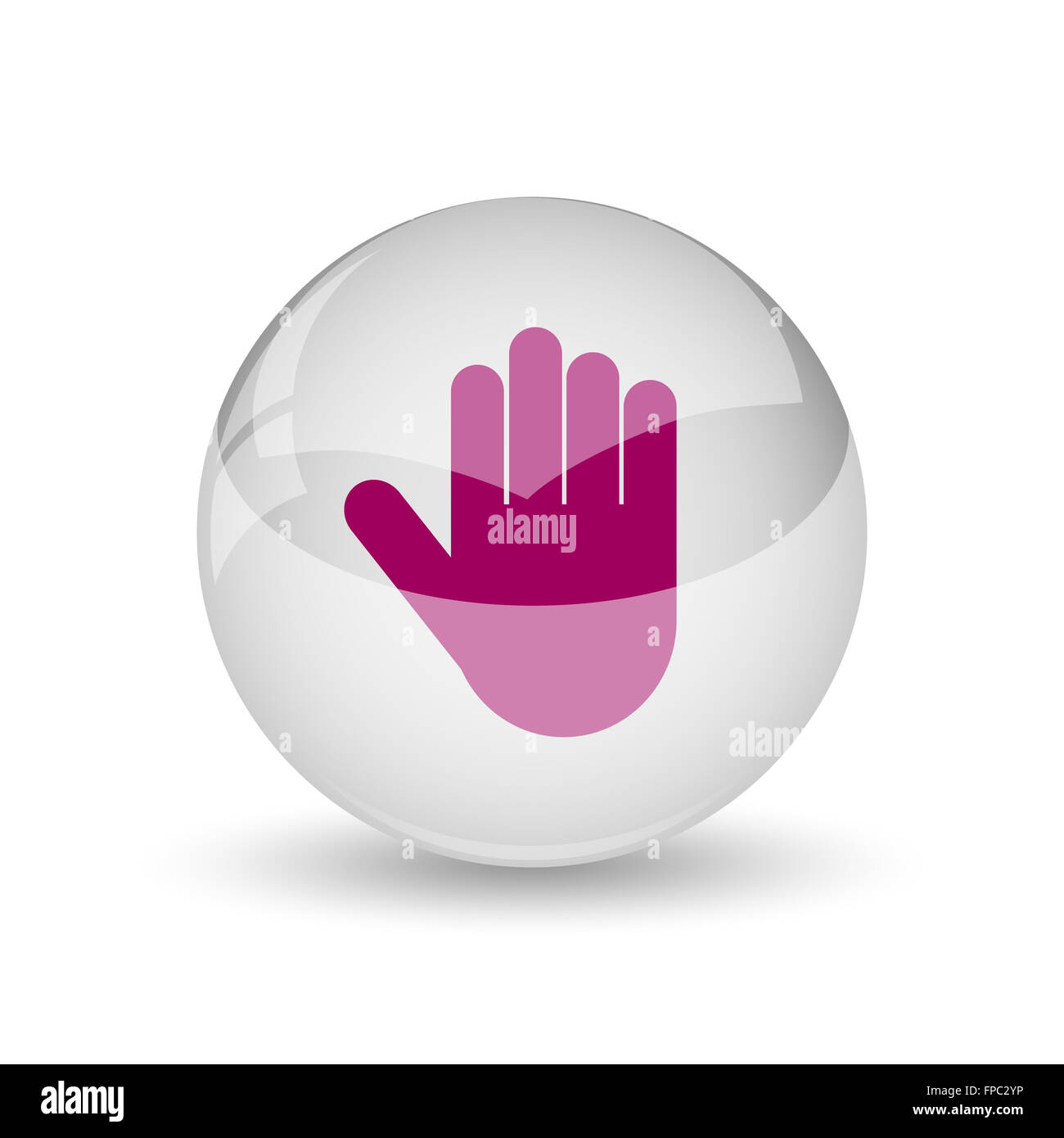 Stop icon. Internet button on white background Stock Photo - Alamy