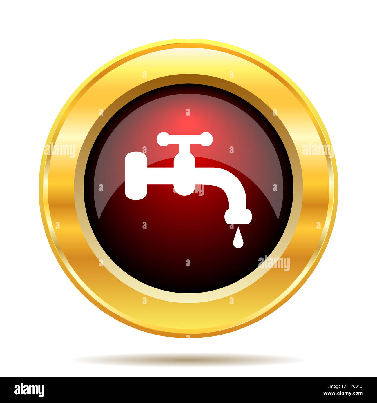 Water tap icon. Internet button on white background Stock Photo - Alamy
