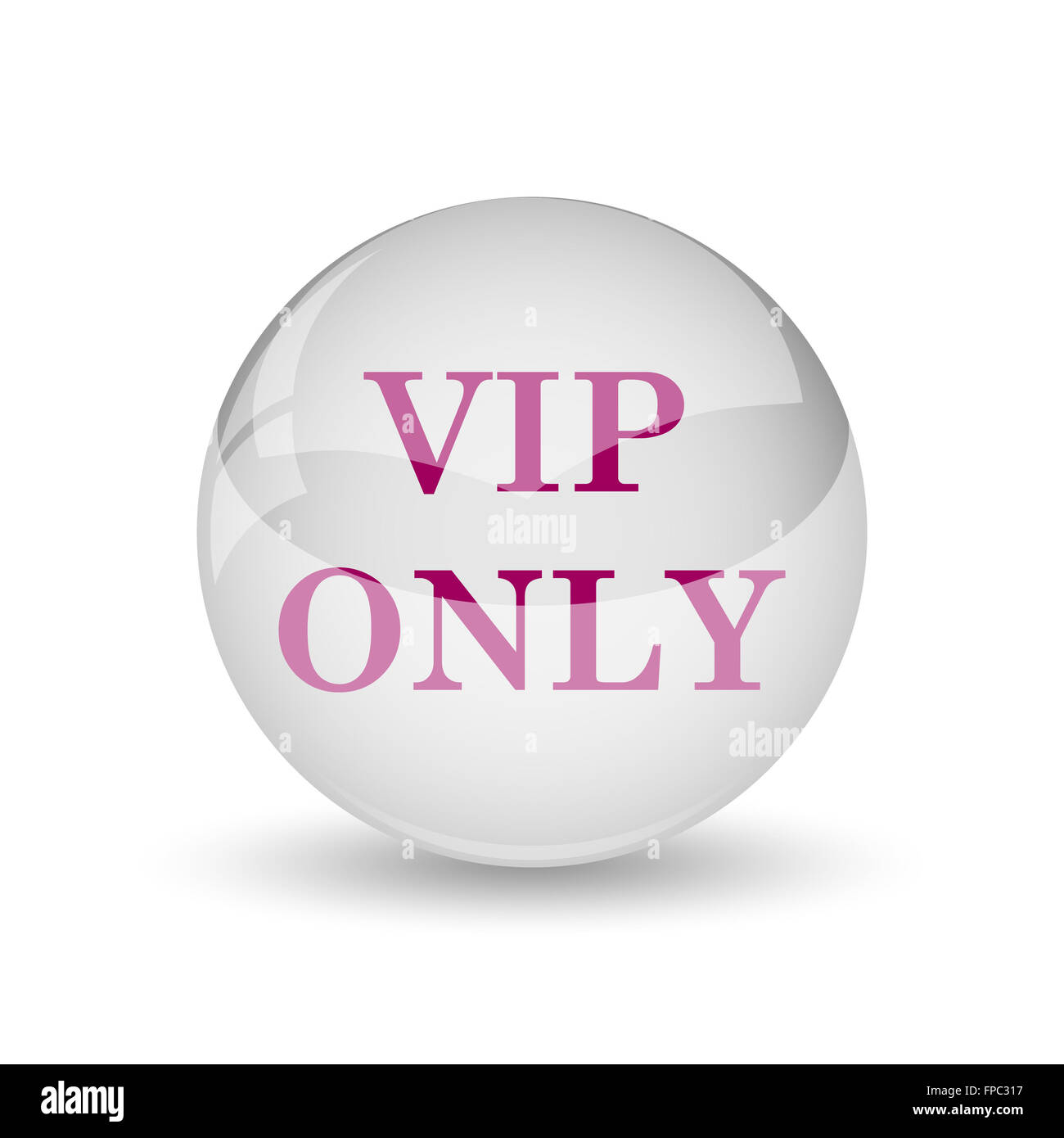 VIP only icon. Internet button on white background Stock Photo - Alamy