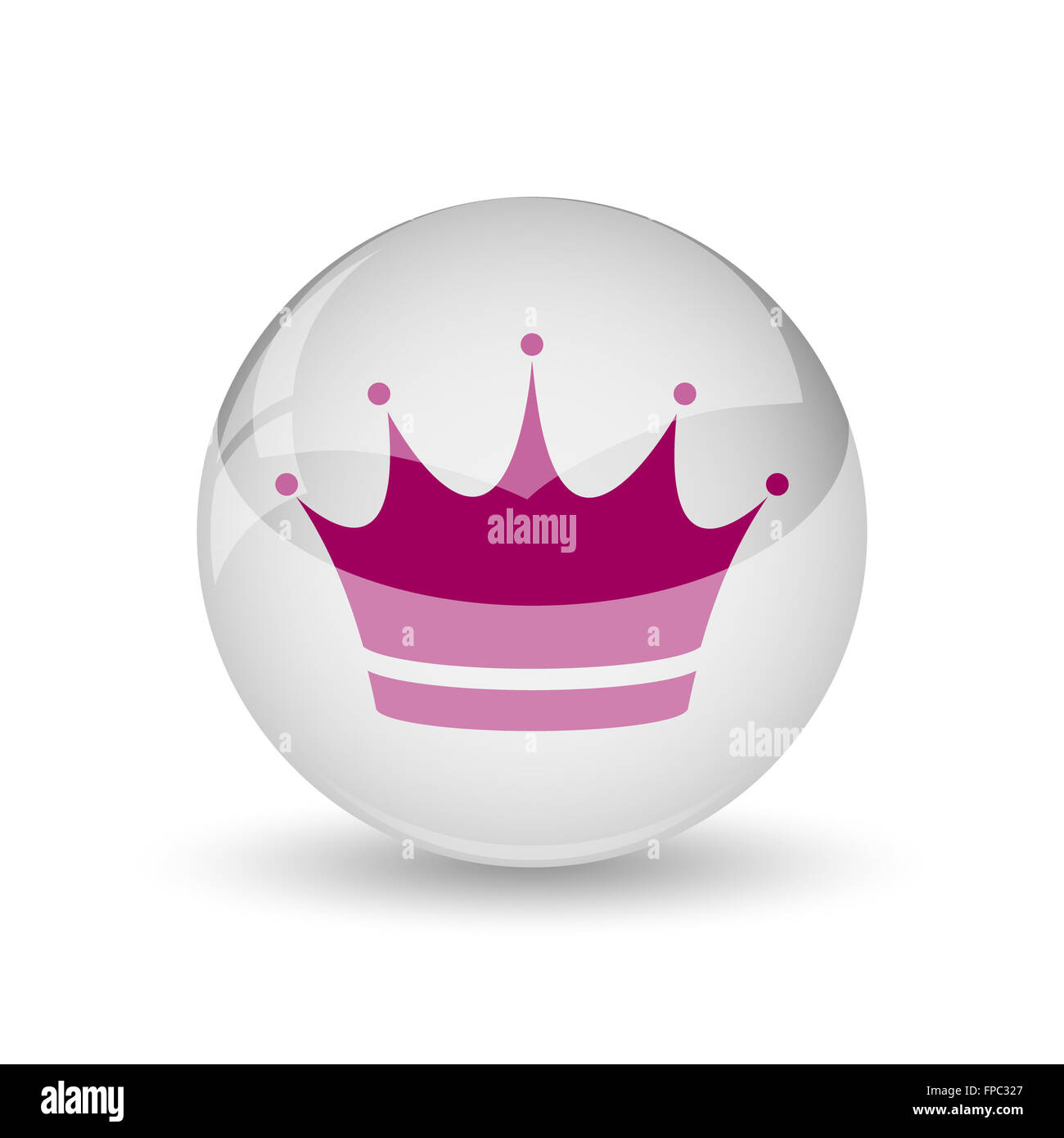 Crown icon. Internet button on white background Stock Photo - Alamy