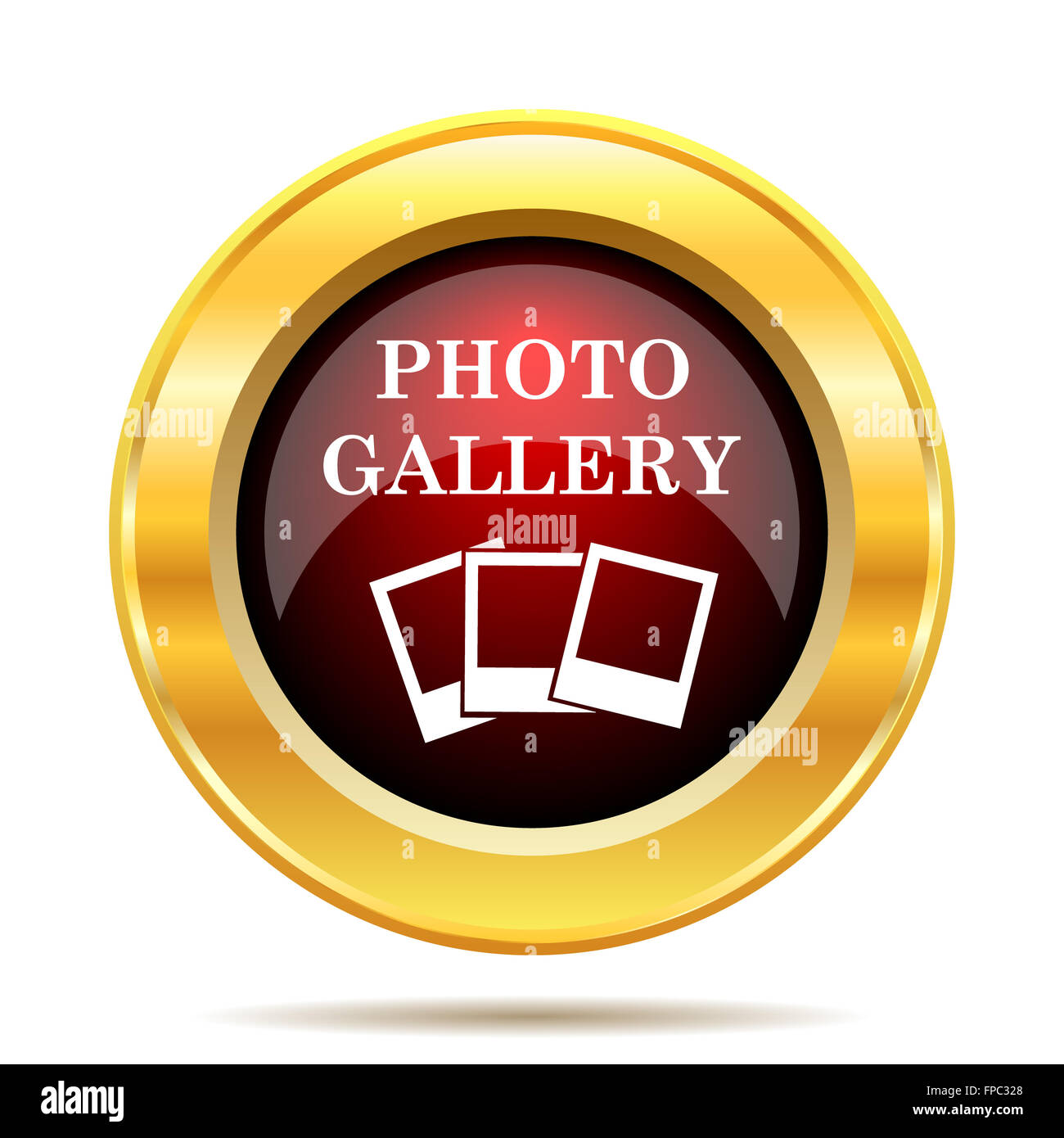 Photo gallery icon. Internet button on white background Stock Photo - Alamy
