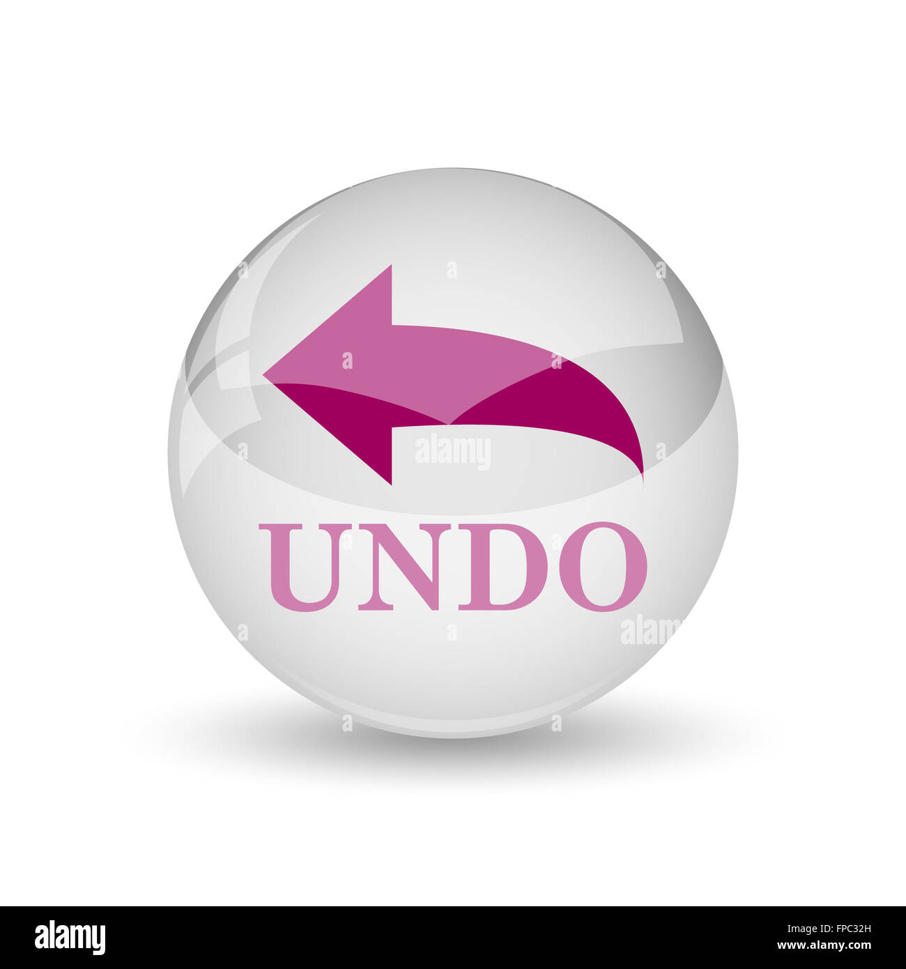 Undo icon. Internet button on white background Stock Photo - Alamy