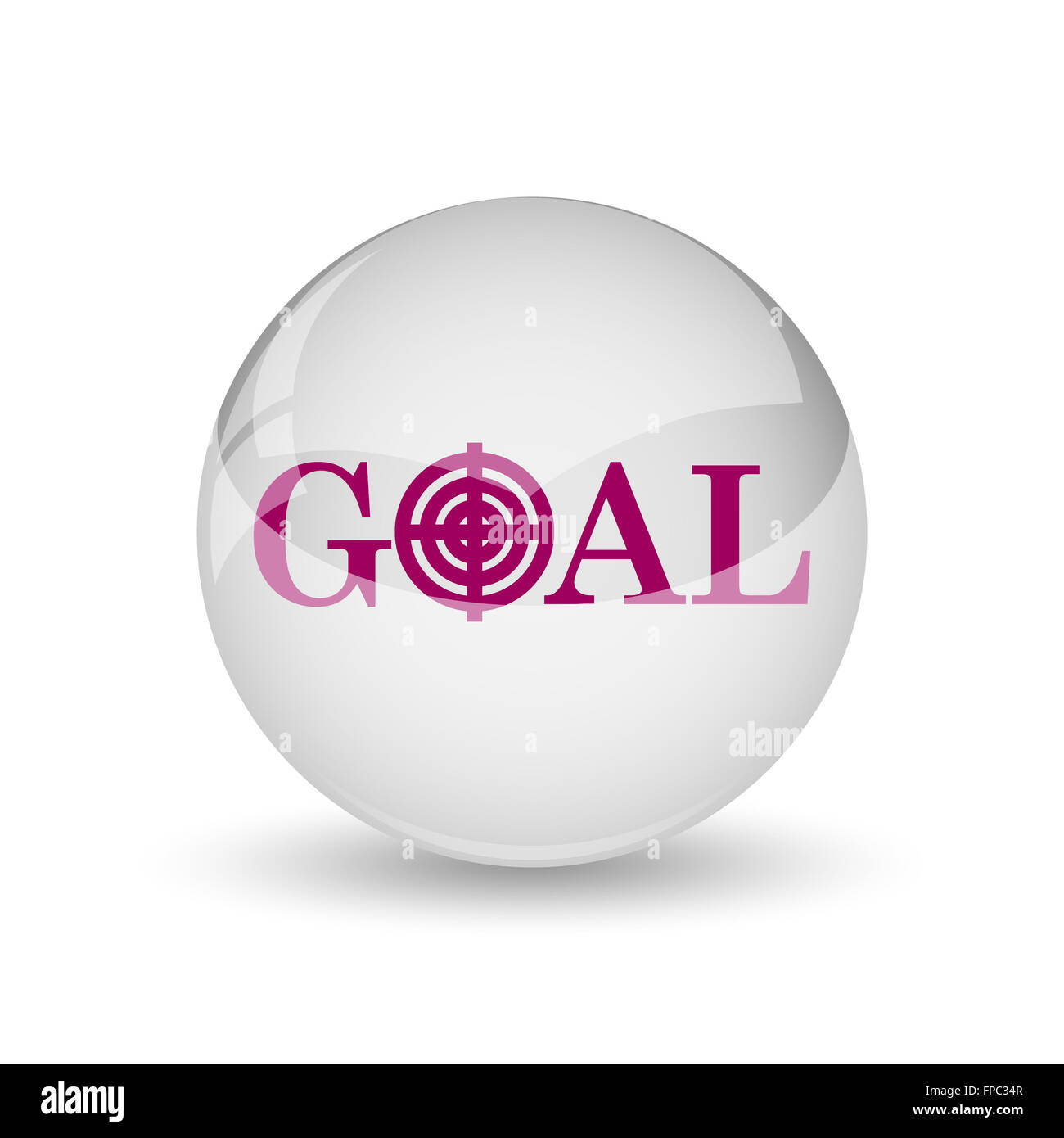 Goal icon. Internet button on white background Stock Photo - Alamy