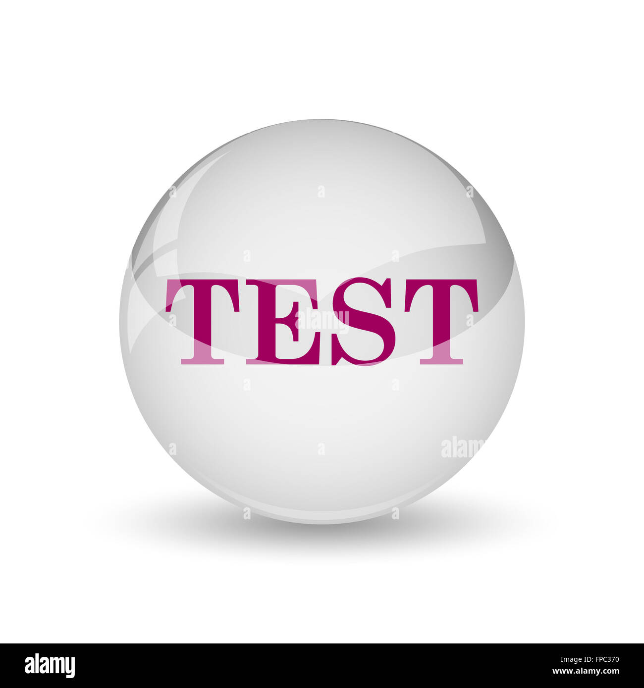 Test icon. Internet button on white background Stock Photo - Alamy