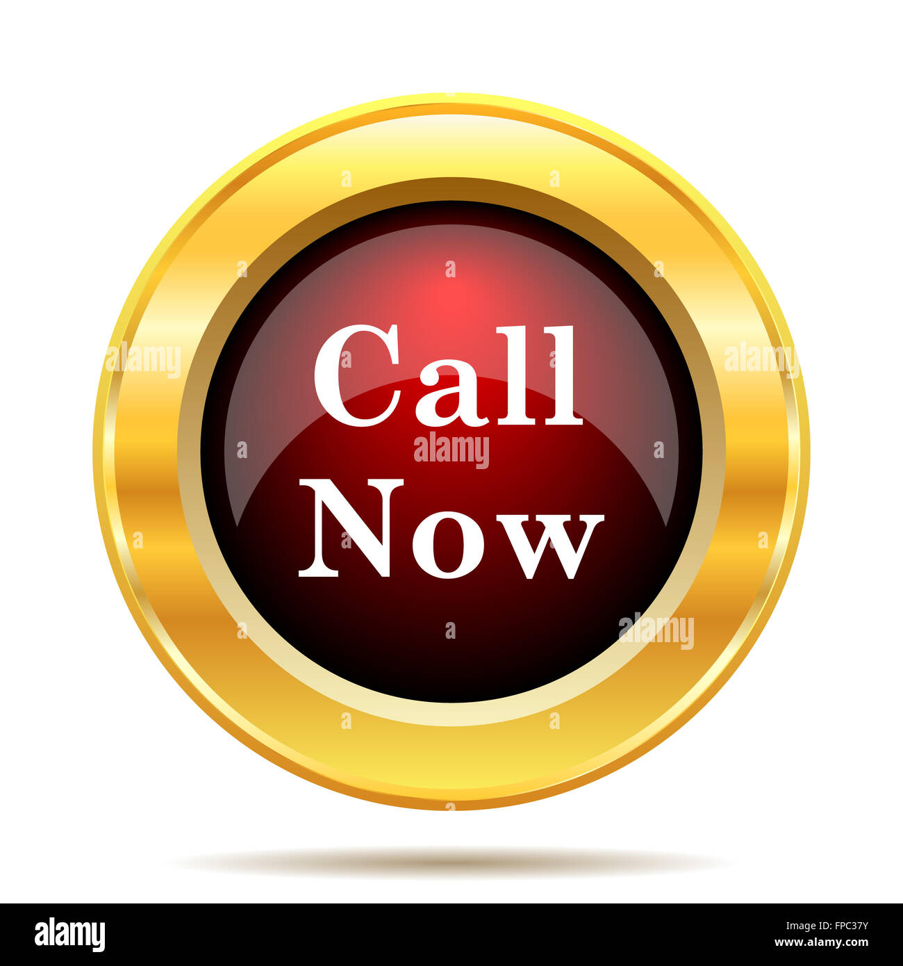 Call now icon. Internet button on white background Stock Photo - Alamy