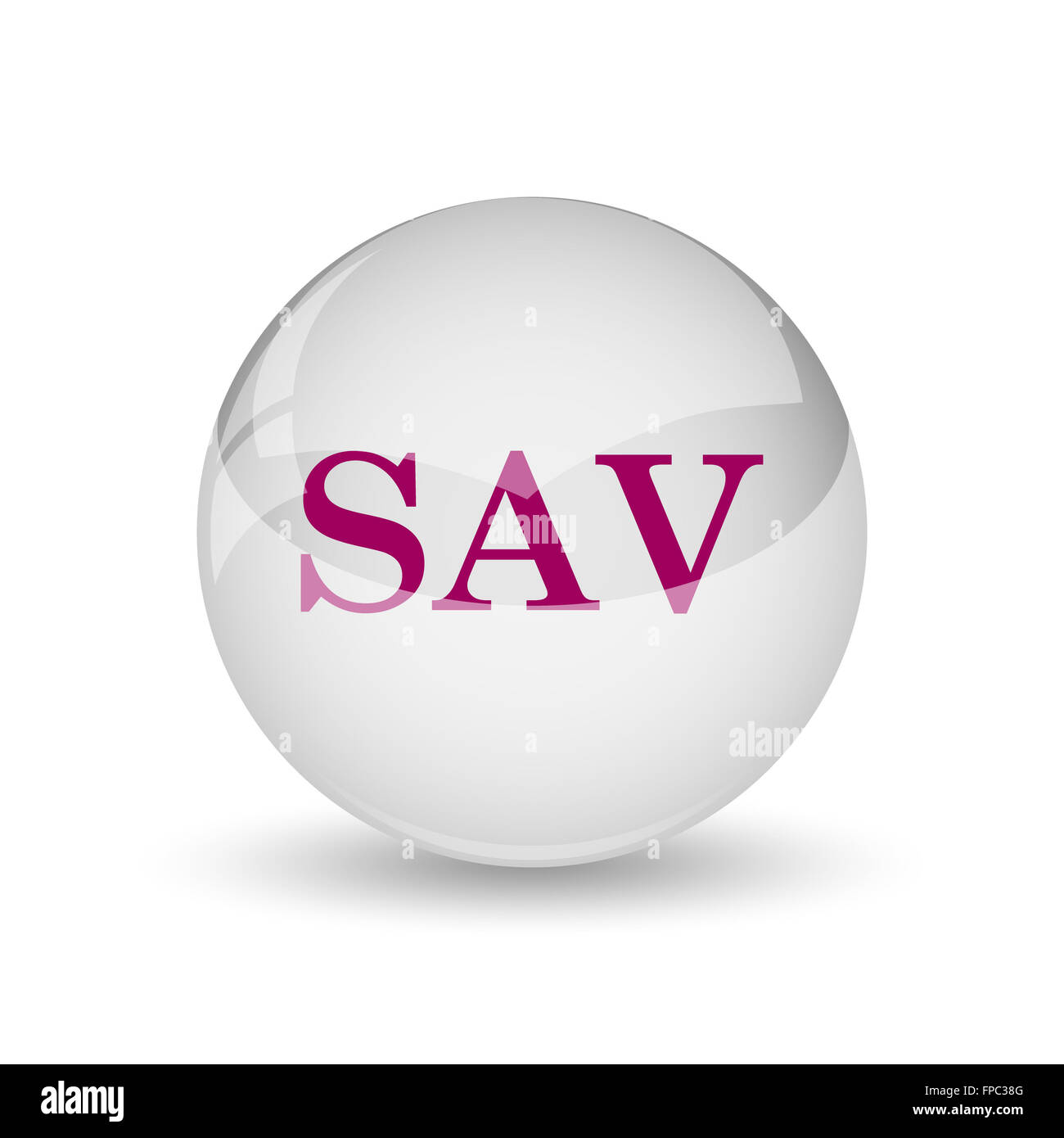 SAV icon. Internet button on white background Stock Photo - Alamy