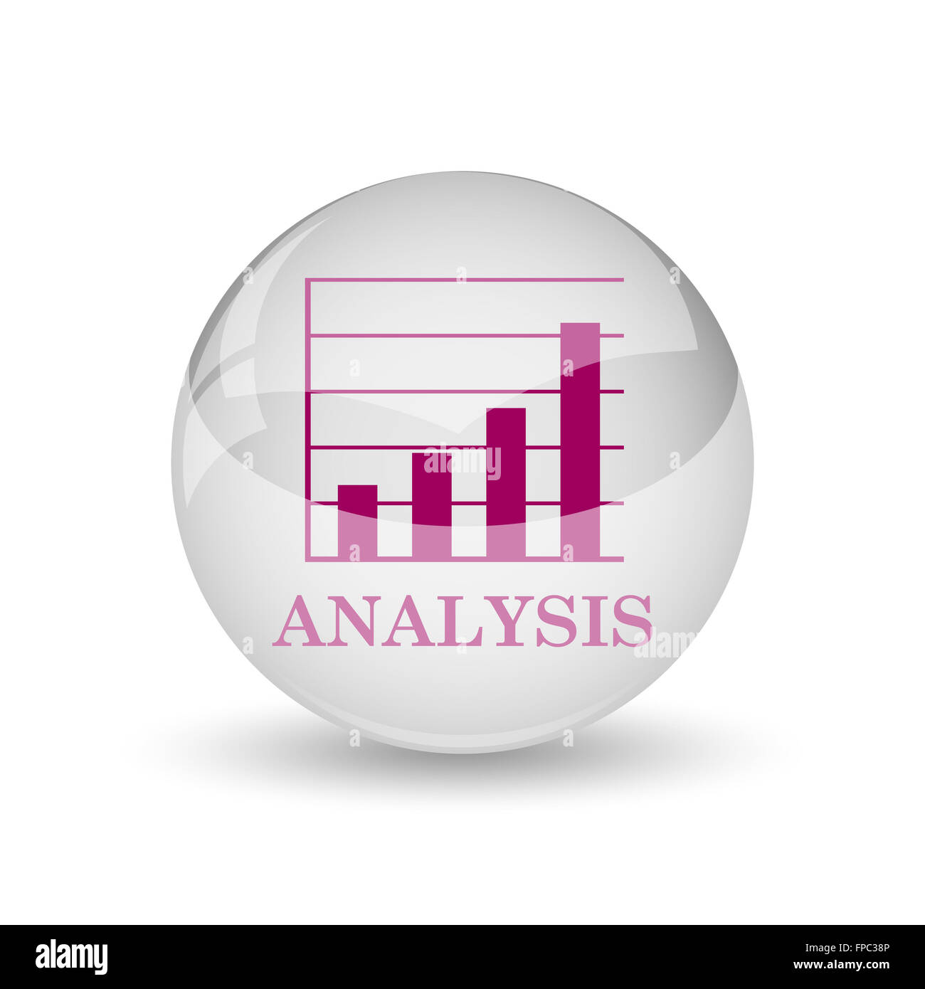 Analysis icon. Internet button on white background Stock Photo - Alamy