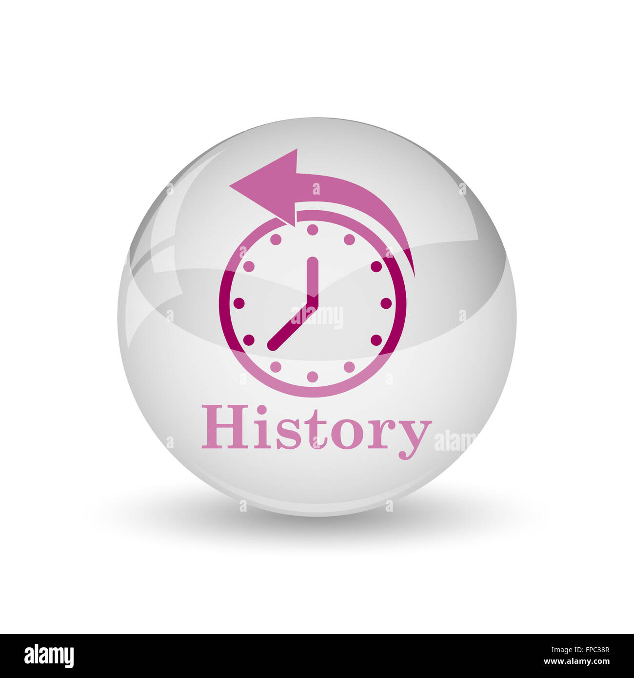 History icon. Internet button on white background Stock Photo - Alamy