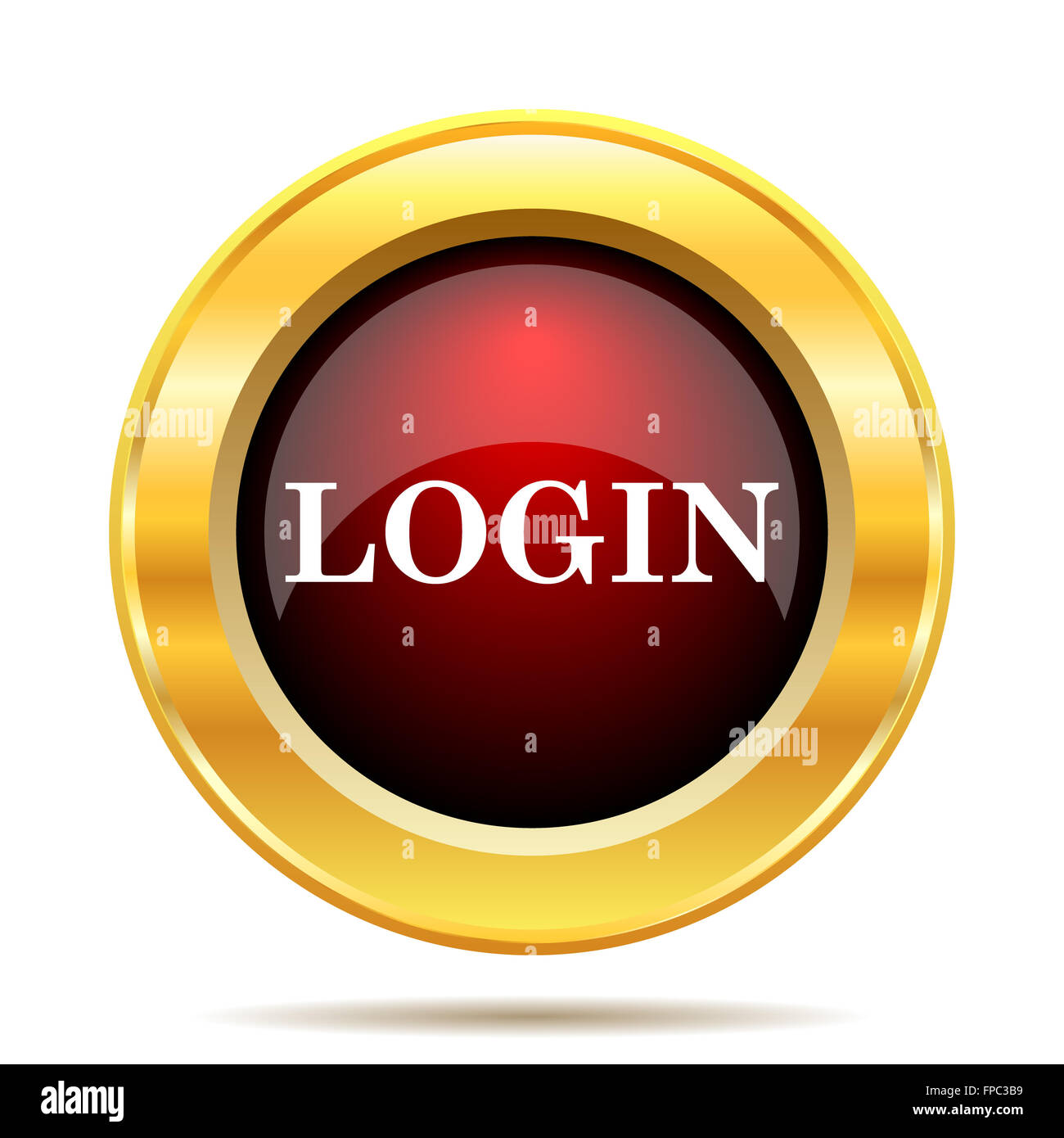 Login icon. Internet button on white background Stock Photo - Alamy