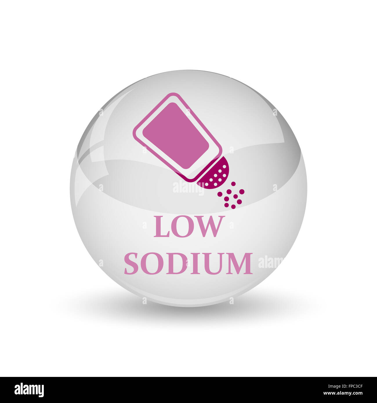 Low sodium icon. Internet button on white background Stock Photo - Alamy