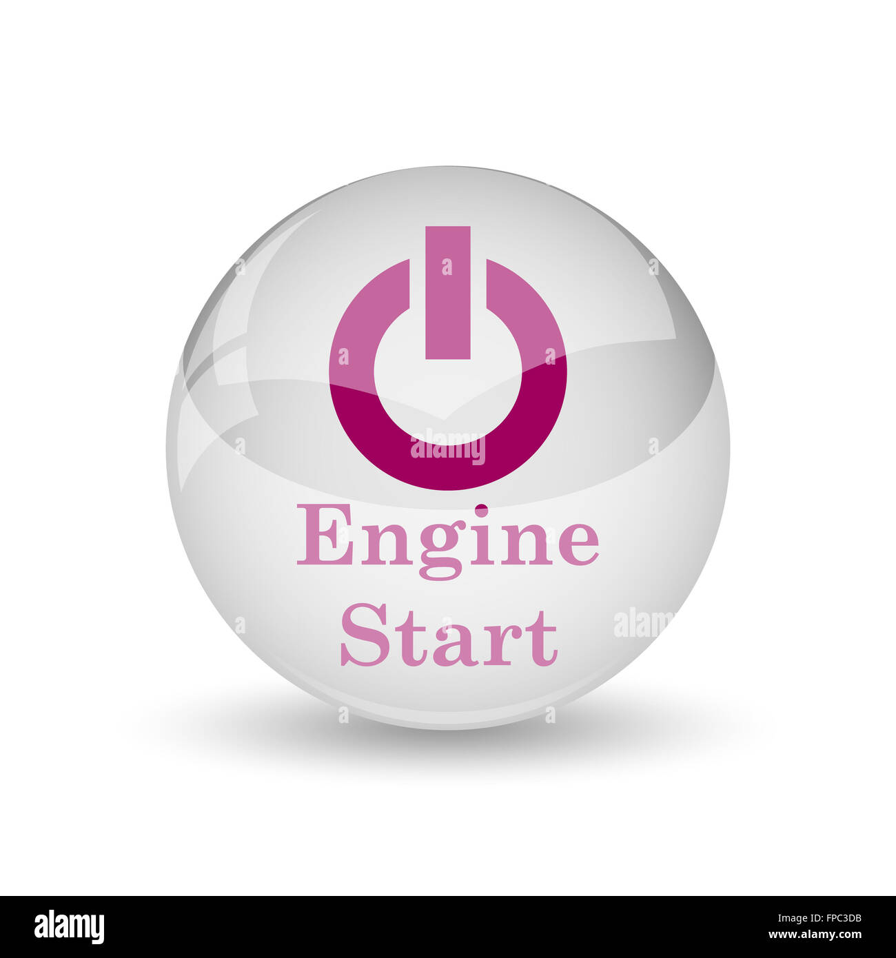 Engine start icon. Internet button on white background Stock Photo - Alamy