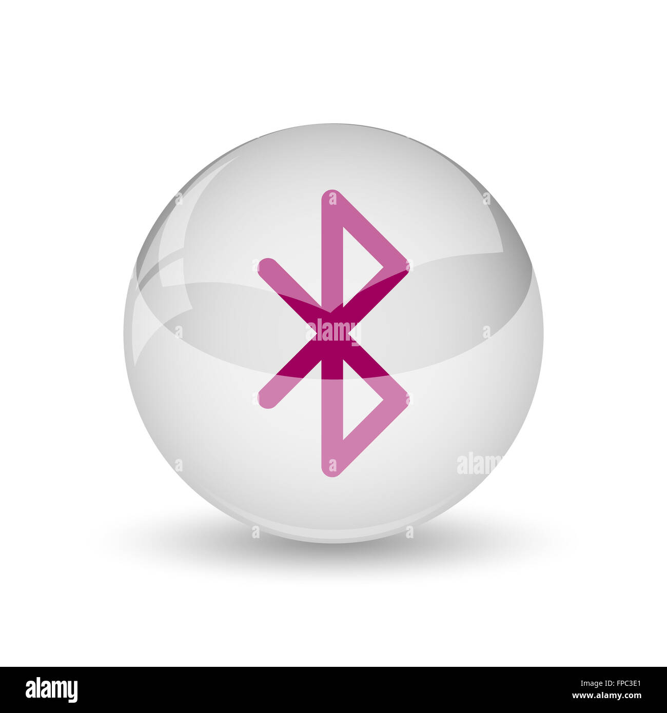 Bluetooth icon. Internet button on white background Stock Photo - Alamy